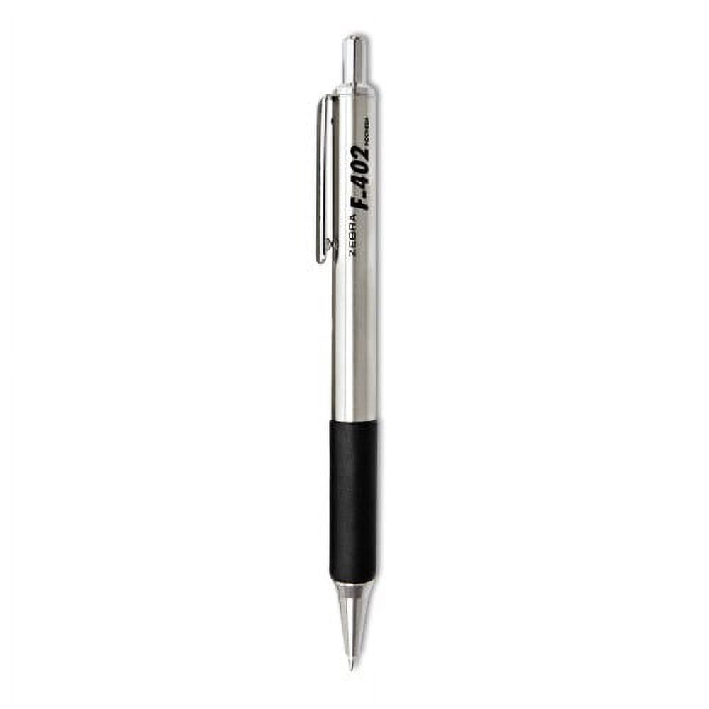 Zebra F-402 Ballpoint Pen, Retractable, Fine 0.7 mm, Black Ink ...