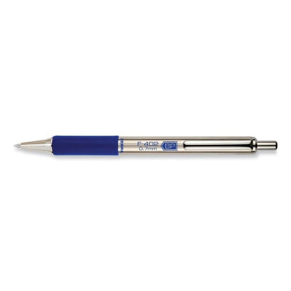 Zebra F-402 Ballpoint Pen, Retractable, Fine 0.7 mm, Blue Ink ...