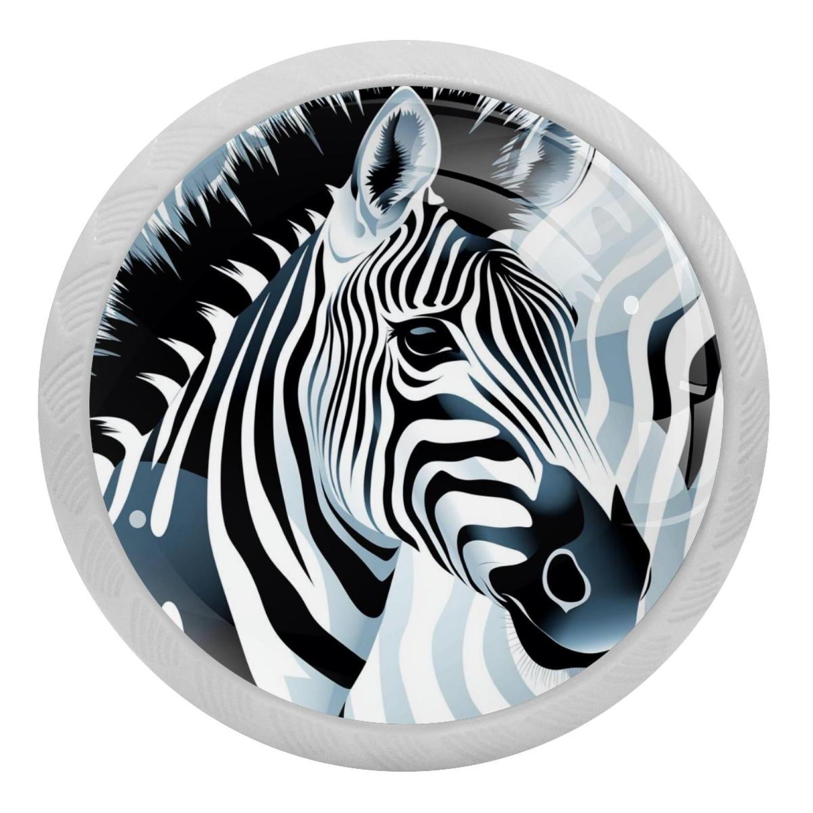 Zebra Fluorescent Drawer Pulls: Round 4-Pack Glow-in-the-Dark Knobs for ...