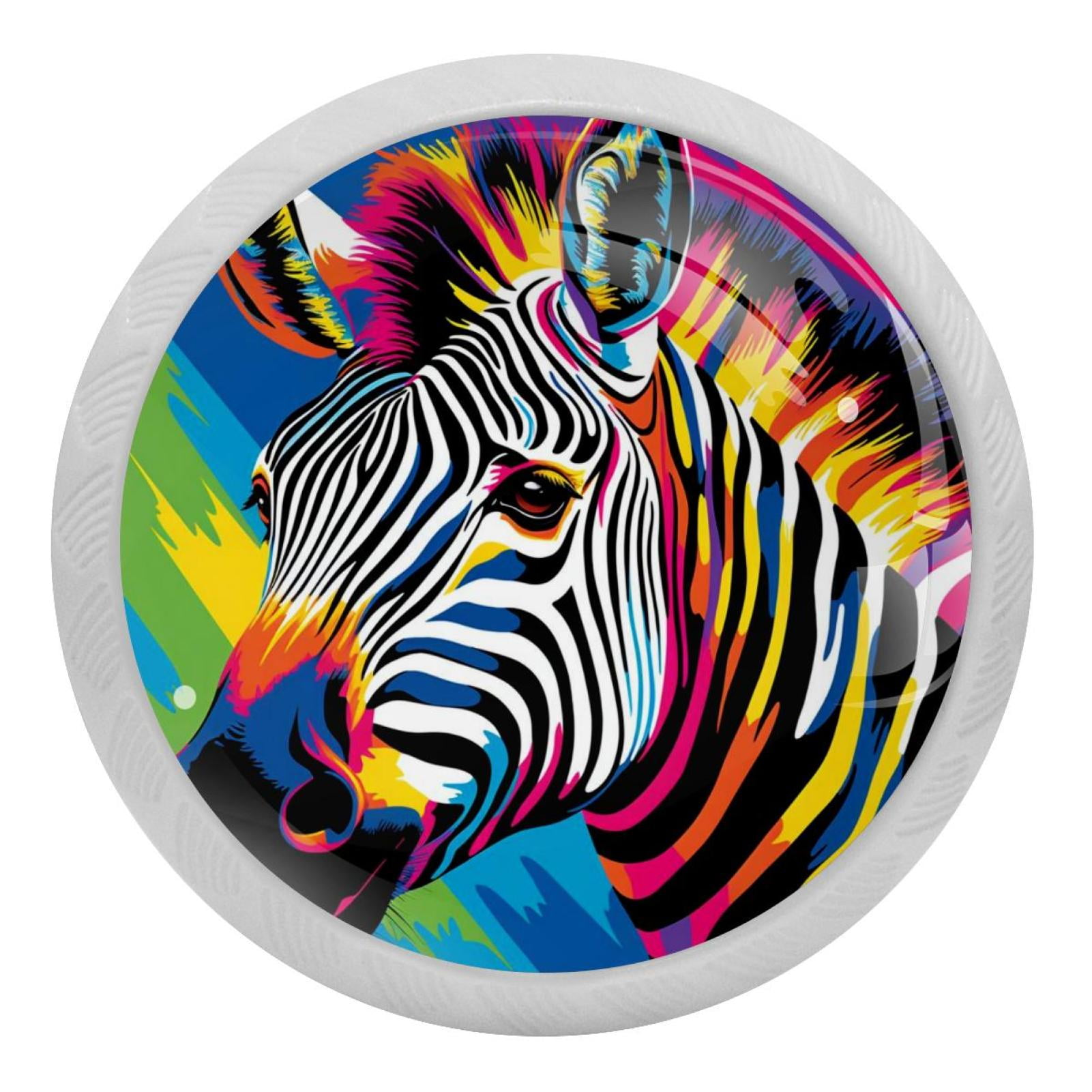 Zebra Fluorescent Glow-in-the-Dark Dresser Pulls with Screws - Round 4 ...