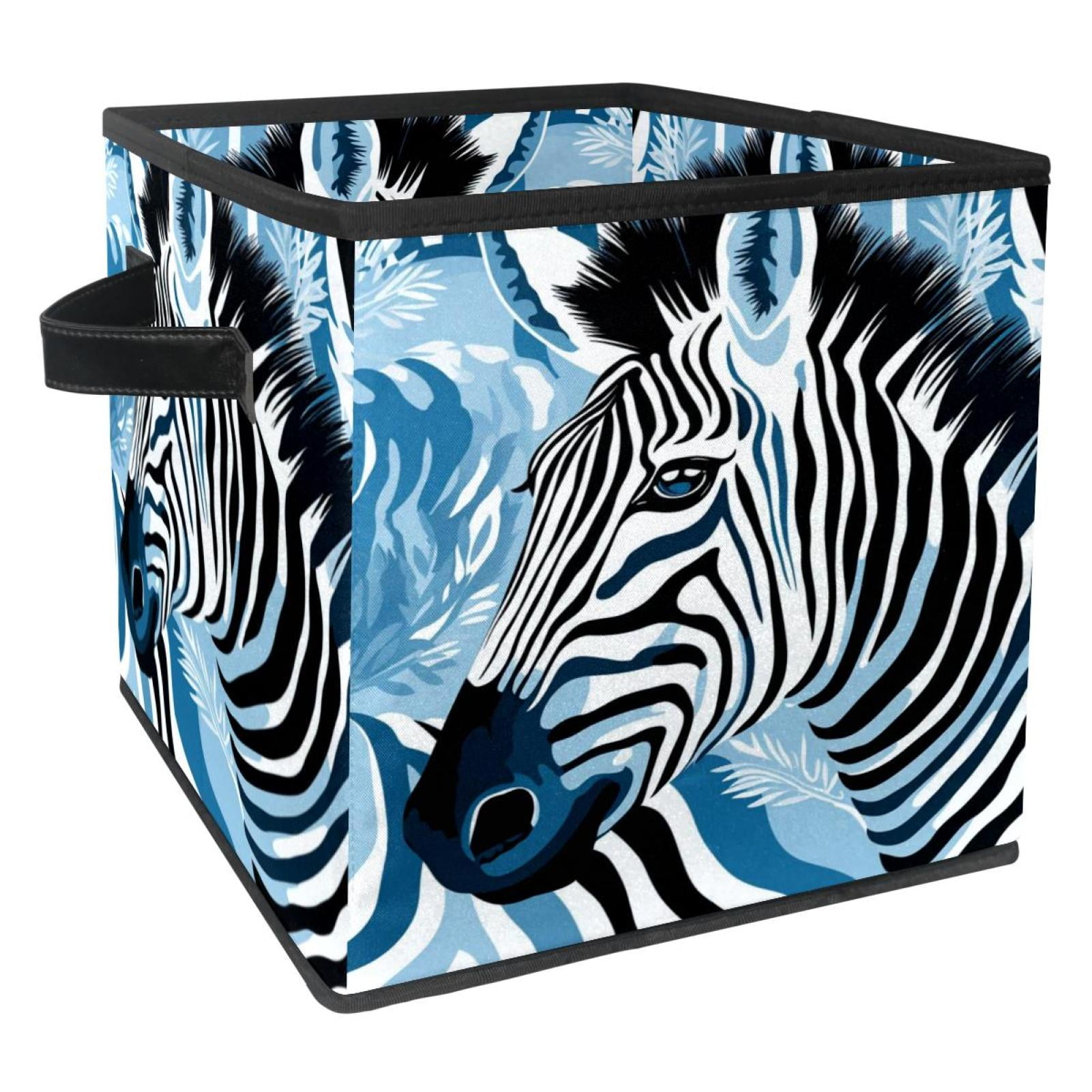 Zebra Foldable Toy Box with Handle, 10.8"x10.5"x10.6", Large Capacity ...