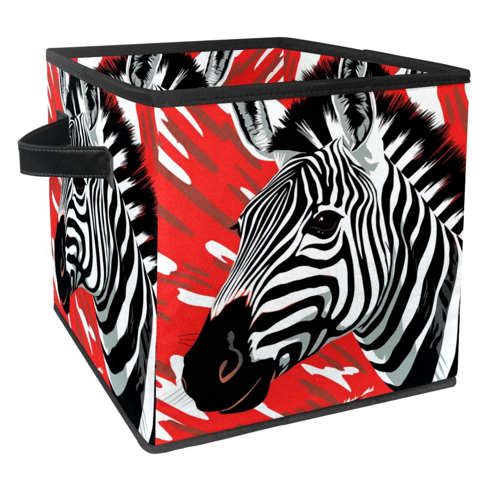 Zebra Foldable, with Handle, 10.8"x10.5"x10.6", Large Capacity Storage ...