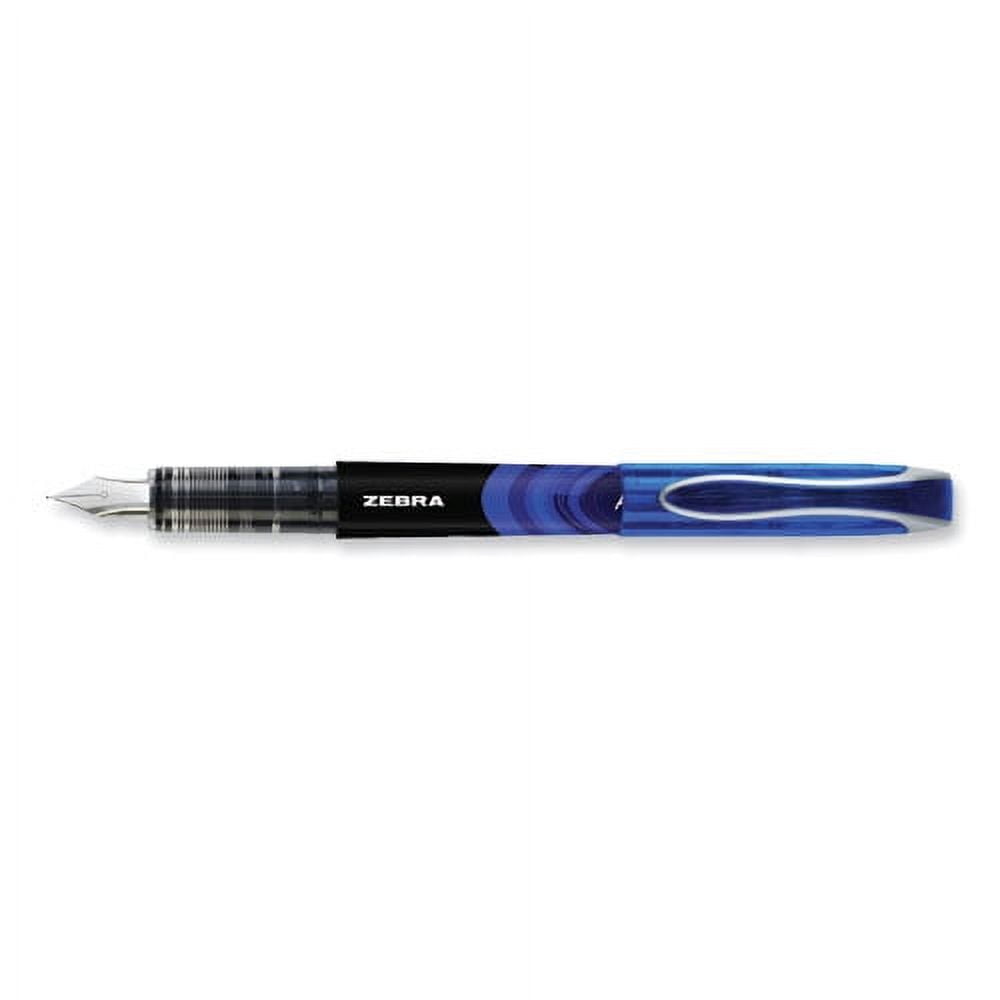 Zebra Fountain Pen, Fine 0.6 mm, Blue Ink, Blue, 12/Pack | Order of 1 ...