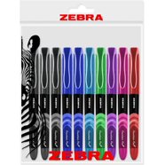 Zebra Fuente - Disposable Fountain Pen - Coloured Ink - Pack of 10 ...
