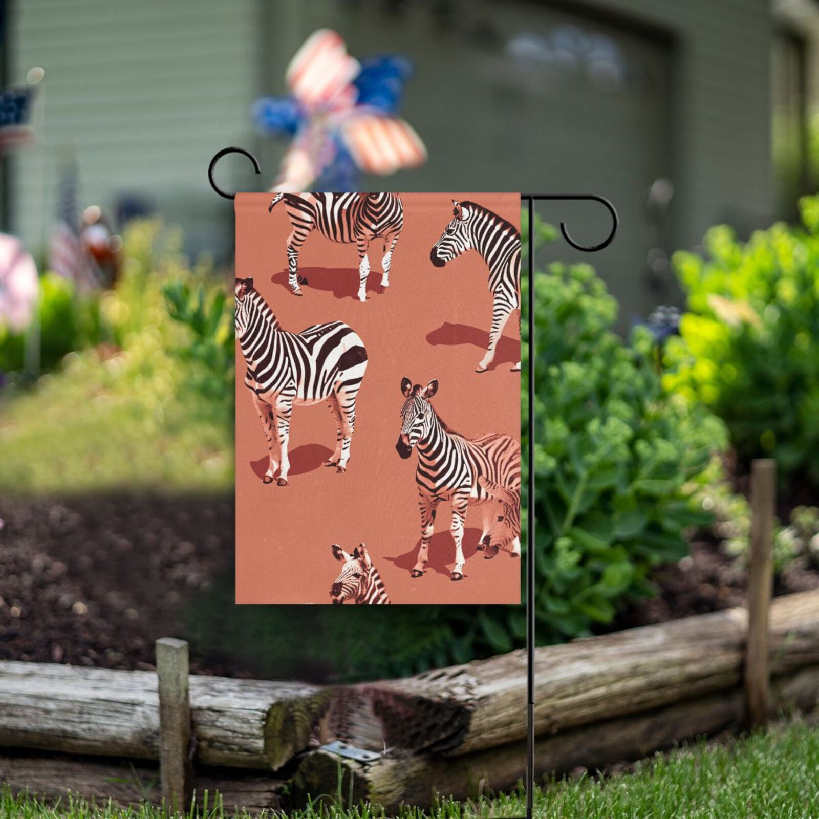 Zebra Garden Flag Double Sided Outdoor Banners for Courtyard Outdoor ...