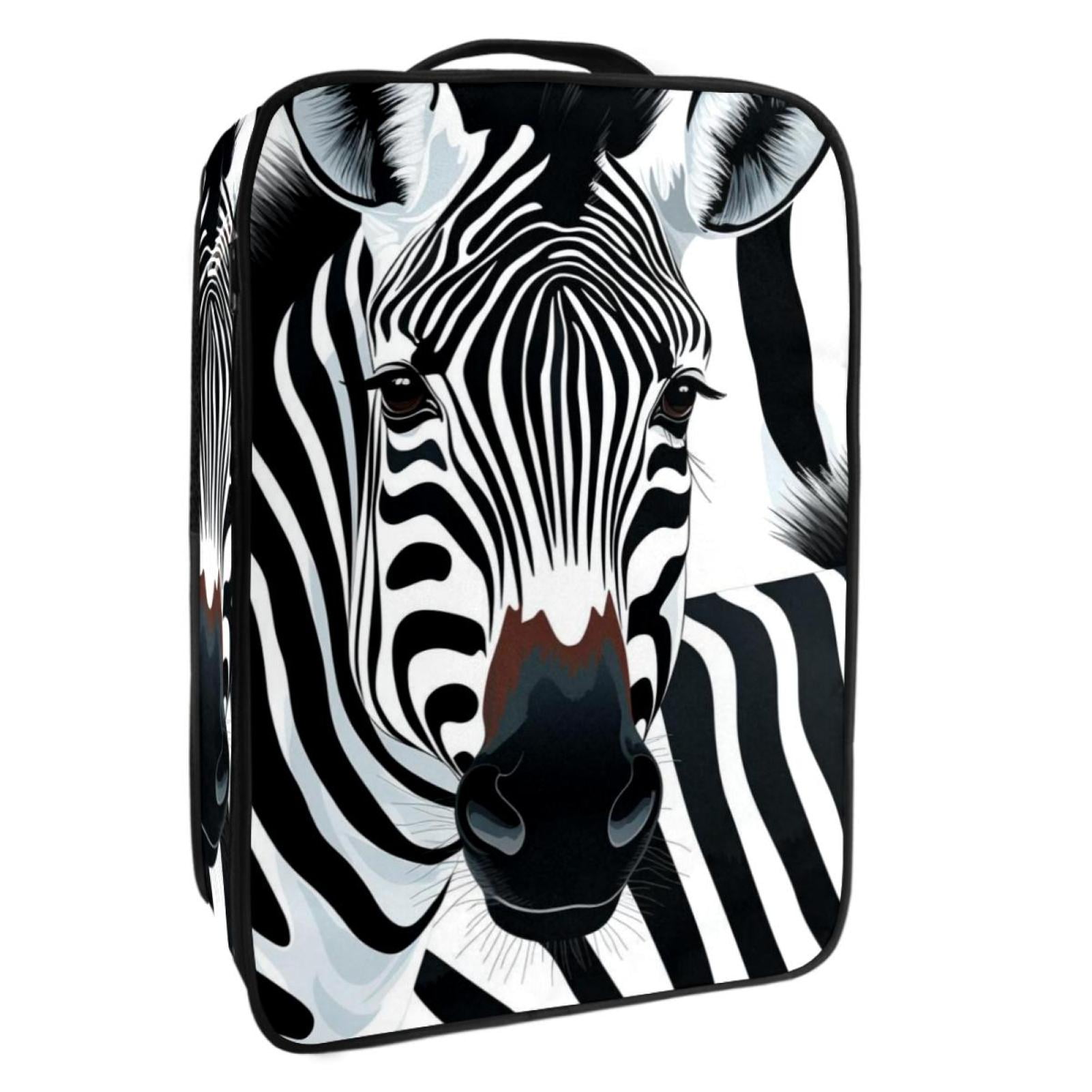 Zebra Gray Polyester Shoe Storage Box Organizer - 23x31cm/9x12in ...
