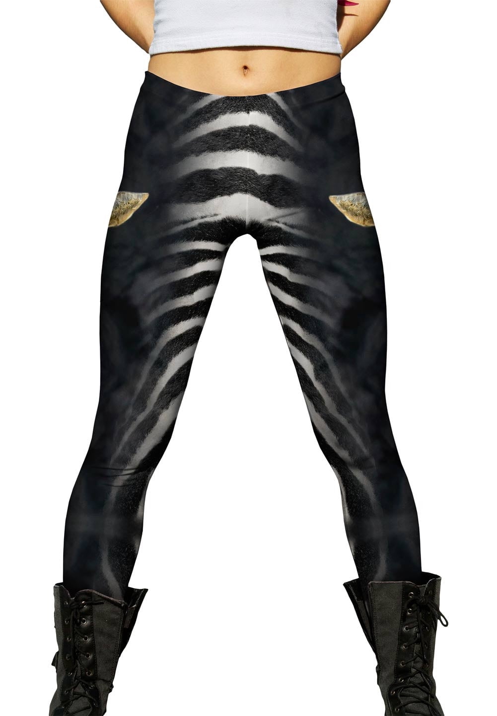 Zebra Half Skin Leggings - Walmart.com
