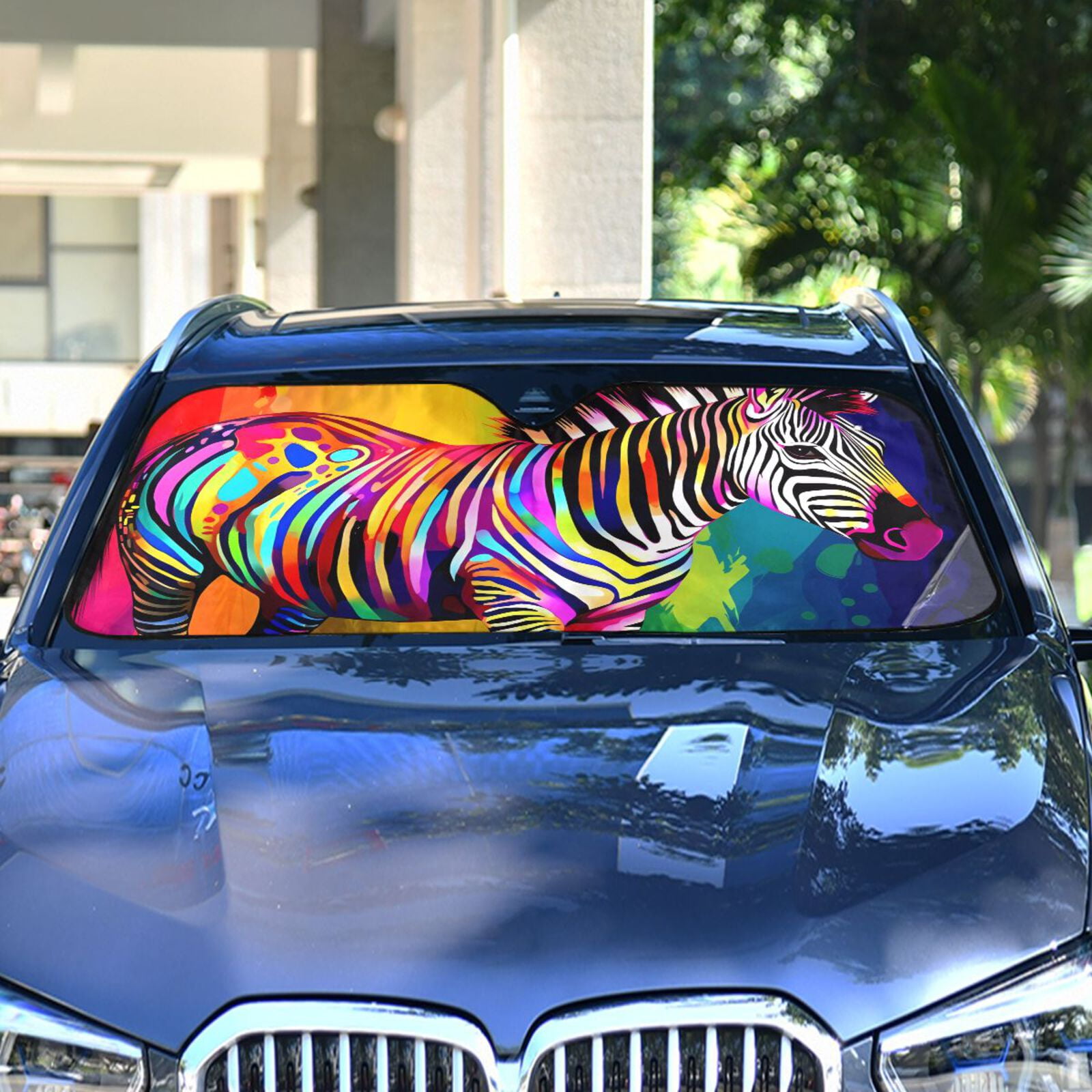 Zebra Horse Colorful Automotive Front Car Windshield Sun Shade ...
