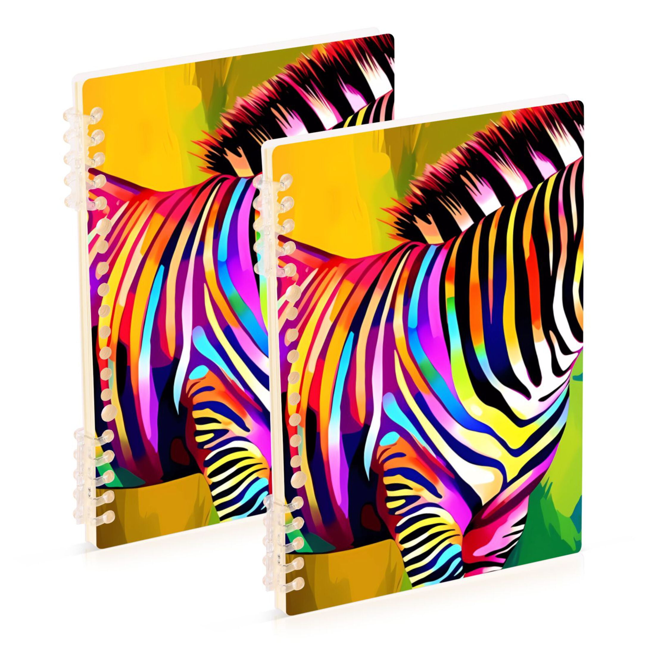 Zebra Horse Colorful Ring Binder Notebook Journey Note Diary College ...
