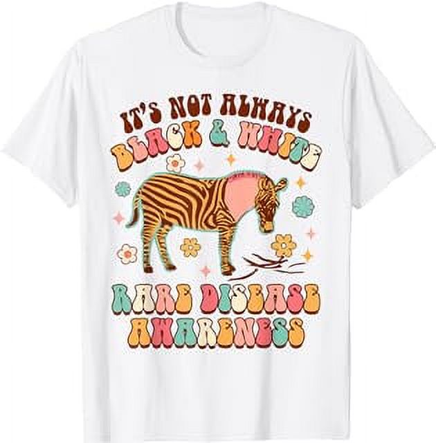 Zebra It's Not Always Black & White Rare Disease Awareness T-Shirt ...