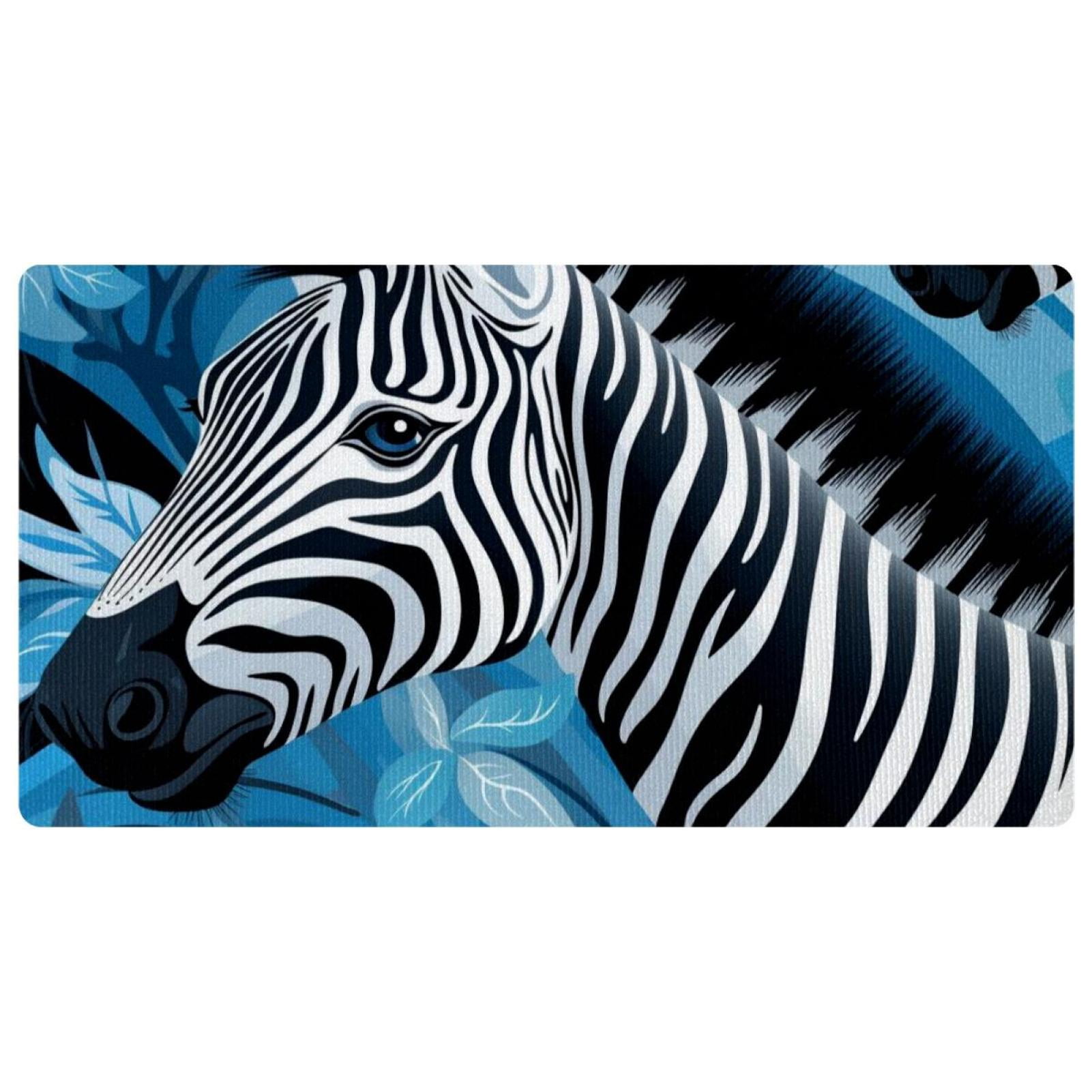 Zebra Kitchen Rug, Absorbent Runner Mat for Floor, Washable Standing ...