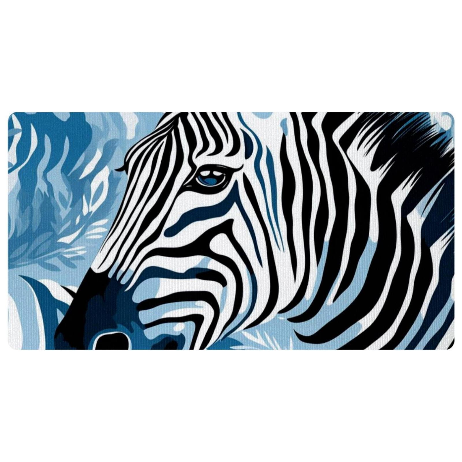 Zebra Kitchen Rug, Washable Kitchen Rugs , Runner Mat for Floor ...