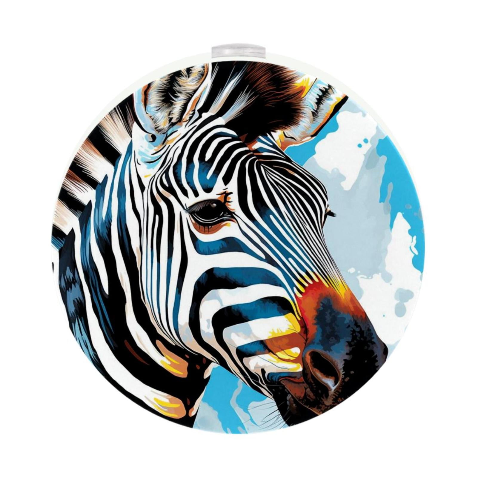 Zebra LED Round Night Light - 2PCS, Compact and Energy-Efficient ...