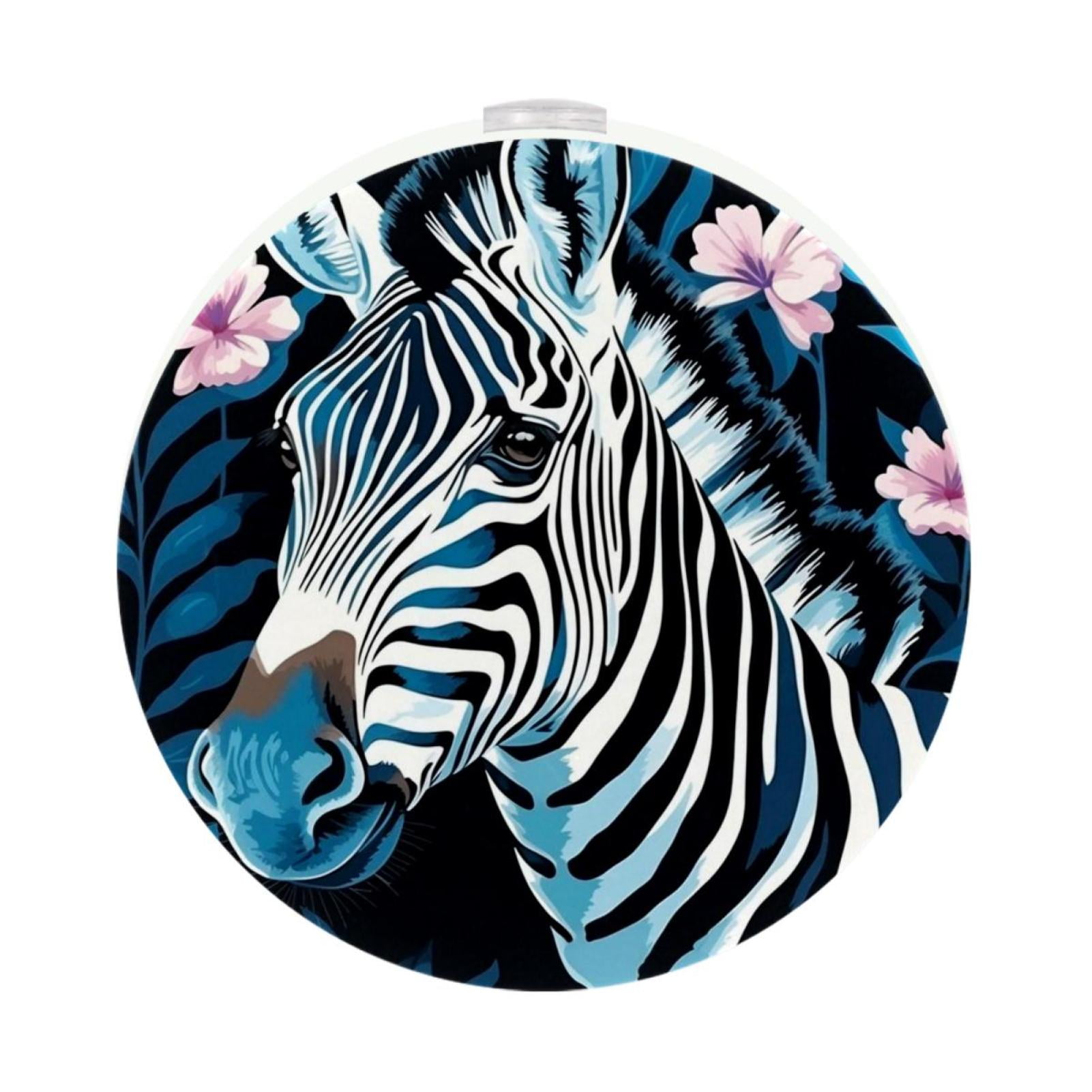 Zebra LED Round Night Light - 2PCS, Dimmable Plug-in Nightlight with ...