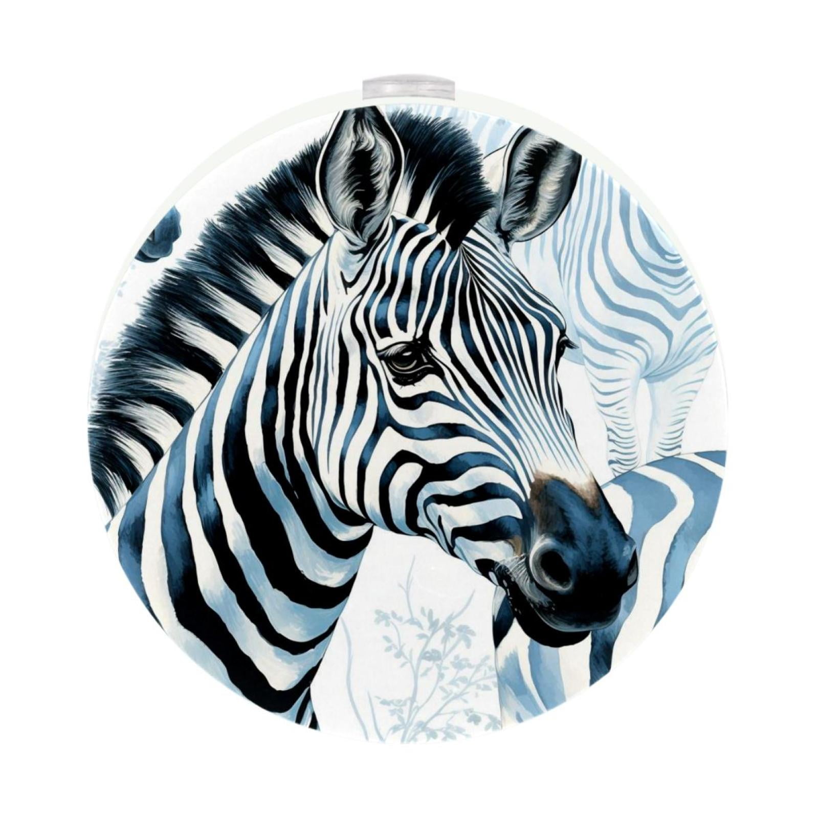 Zebra LED Round Night Light-2PCS, Energy Efficient Plug-in Bedroom ...