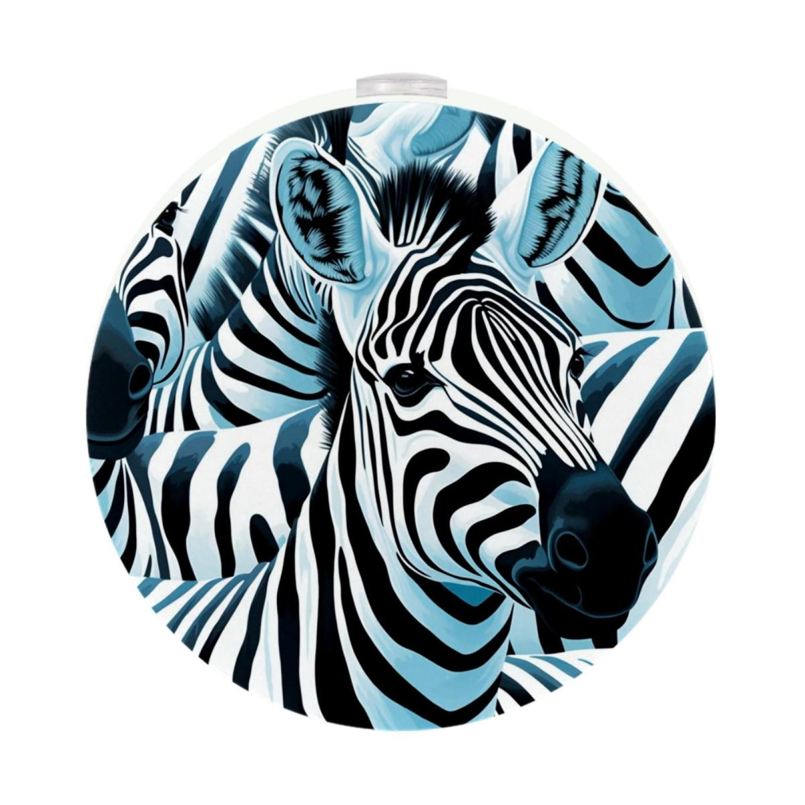 Zebra LED Round Night Light (2PCS) – Energy Efficient Plug-in Lamp with ...