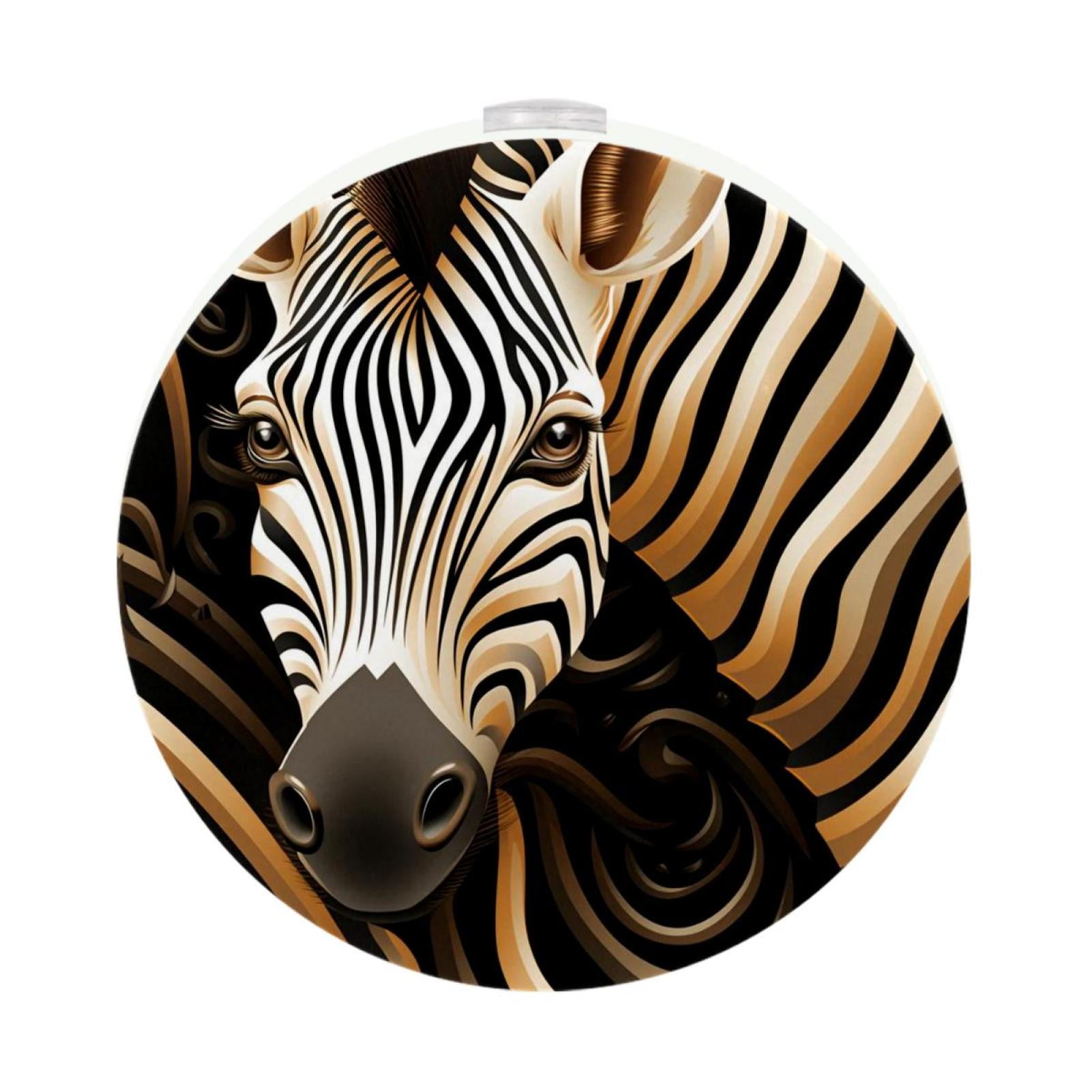 Zebra LED Round Night Light (2PCS) – Energy Efficient Plug-in Lamp with ...