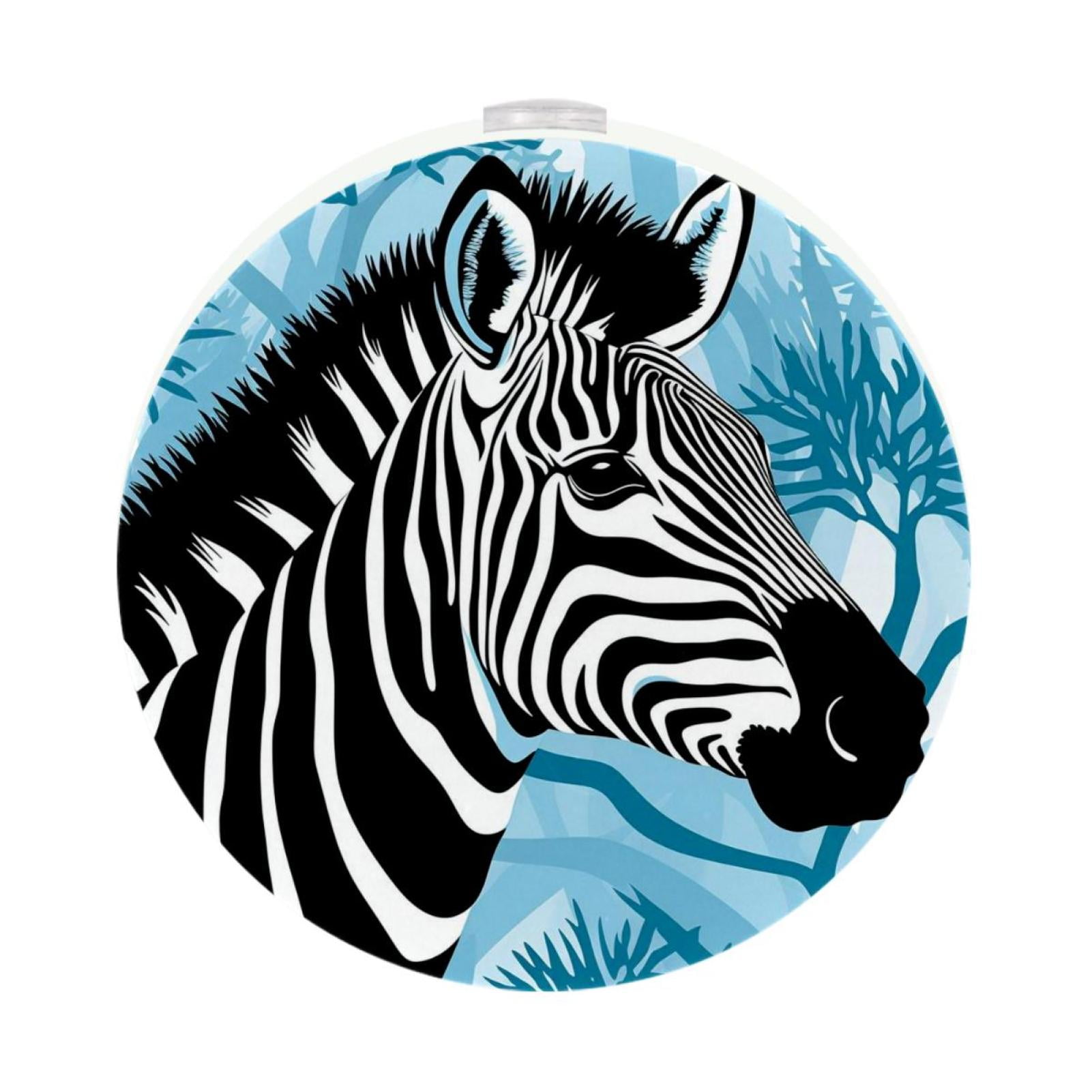 Zebra LED Round Night Light (2PCS) – Energy Efficient Plug-in Lamp with ...