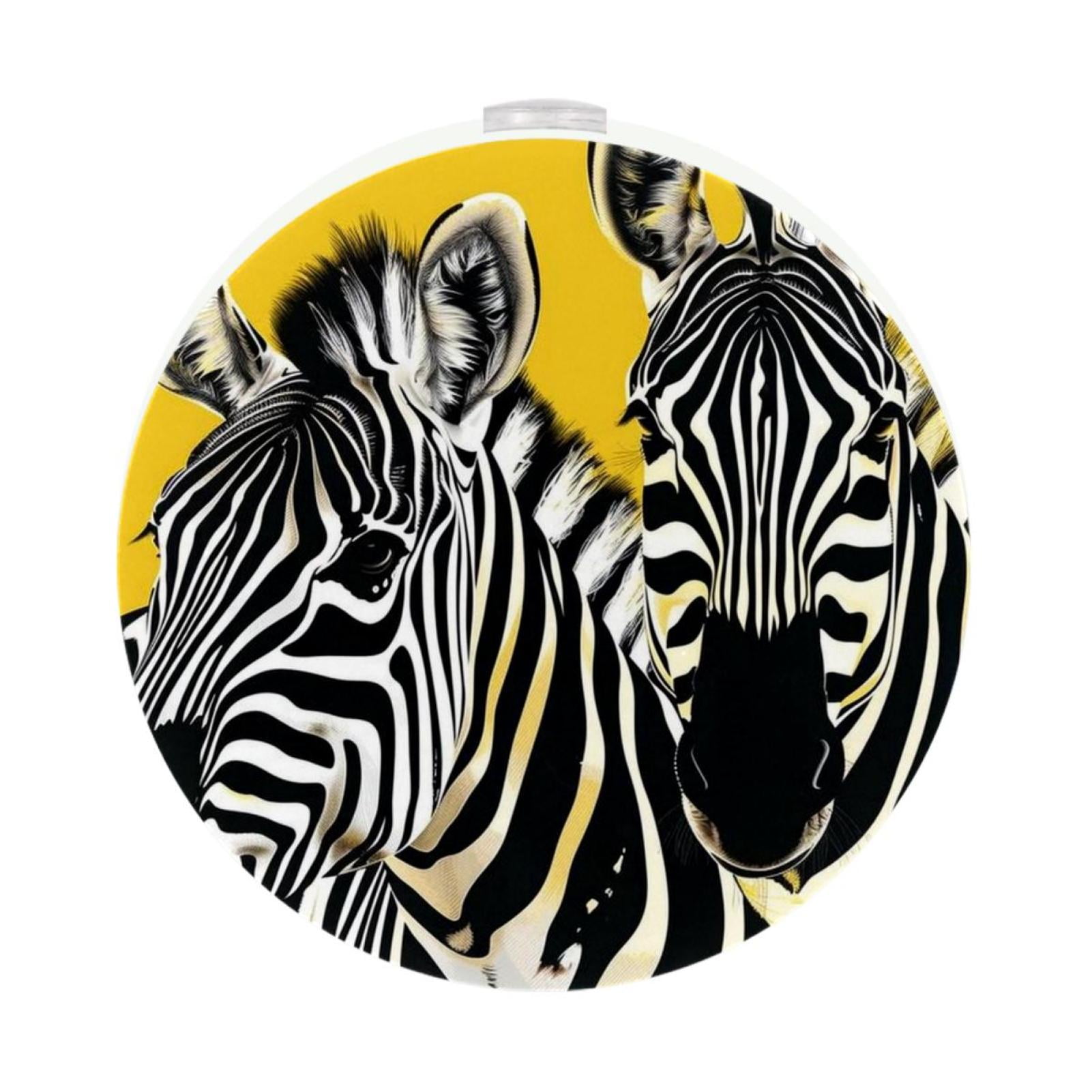 Zebra LED Round Night Light - 2PCS, Energy Efficient Plug-in Wall Lamp ...