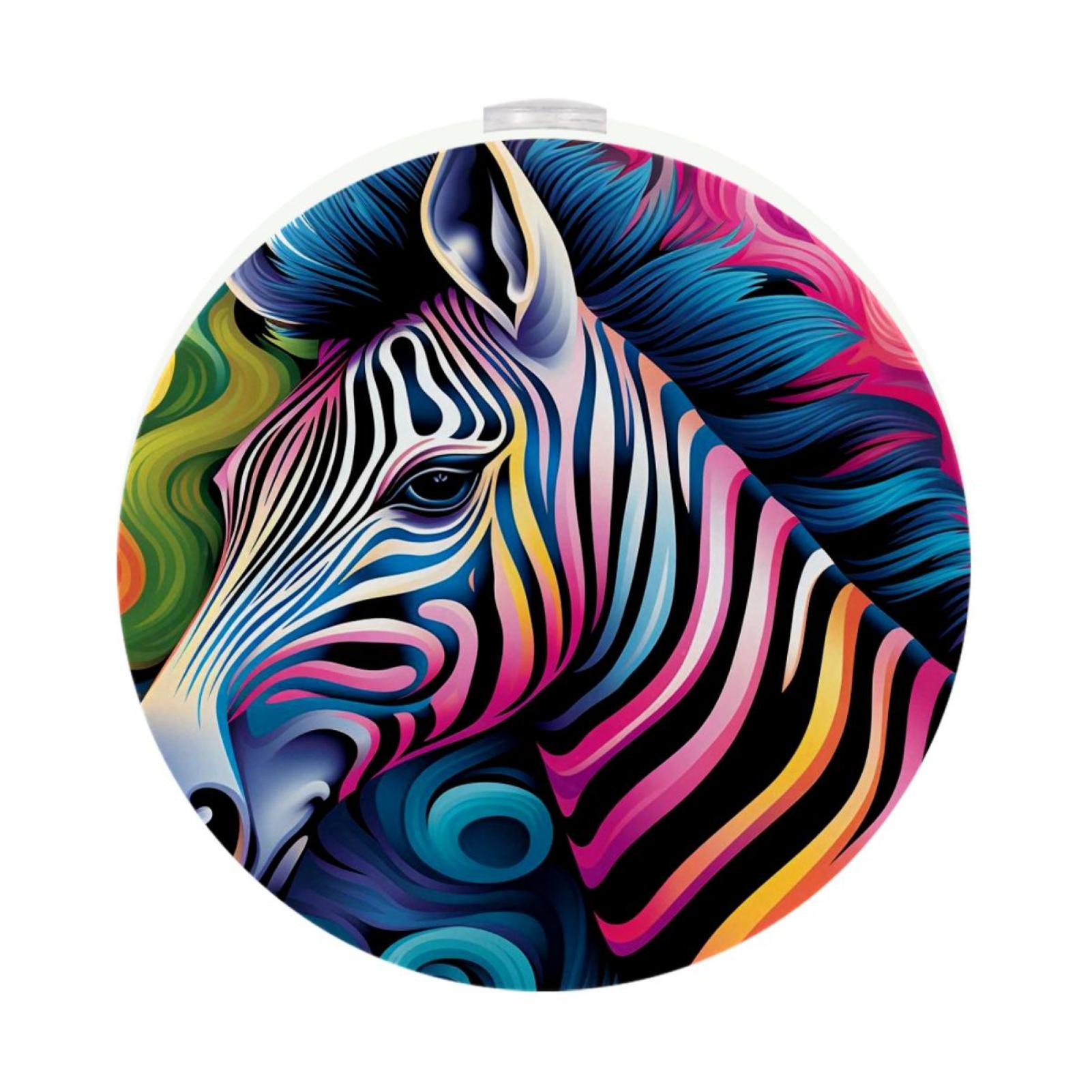 Zebra LED Round Night Light-2PCS, Energy Efficient Plug-in Wall Lamp ...