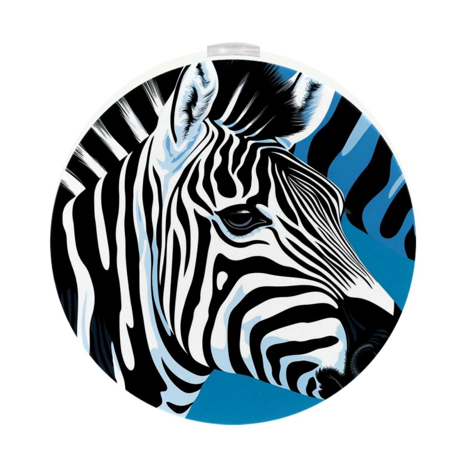 Zebra LED Round Night Light-2PCS, Plug-in Dusk-to-Dawn Auto Sensor Wall ...