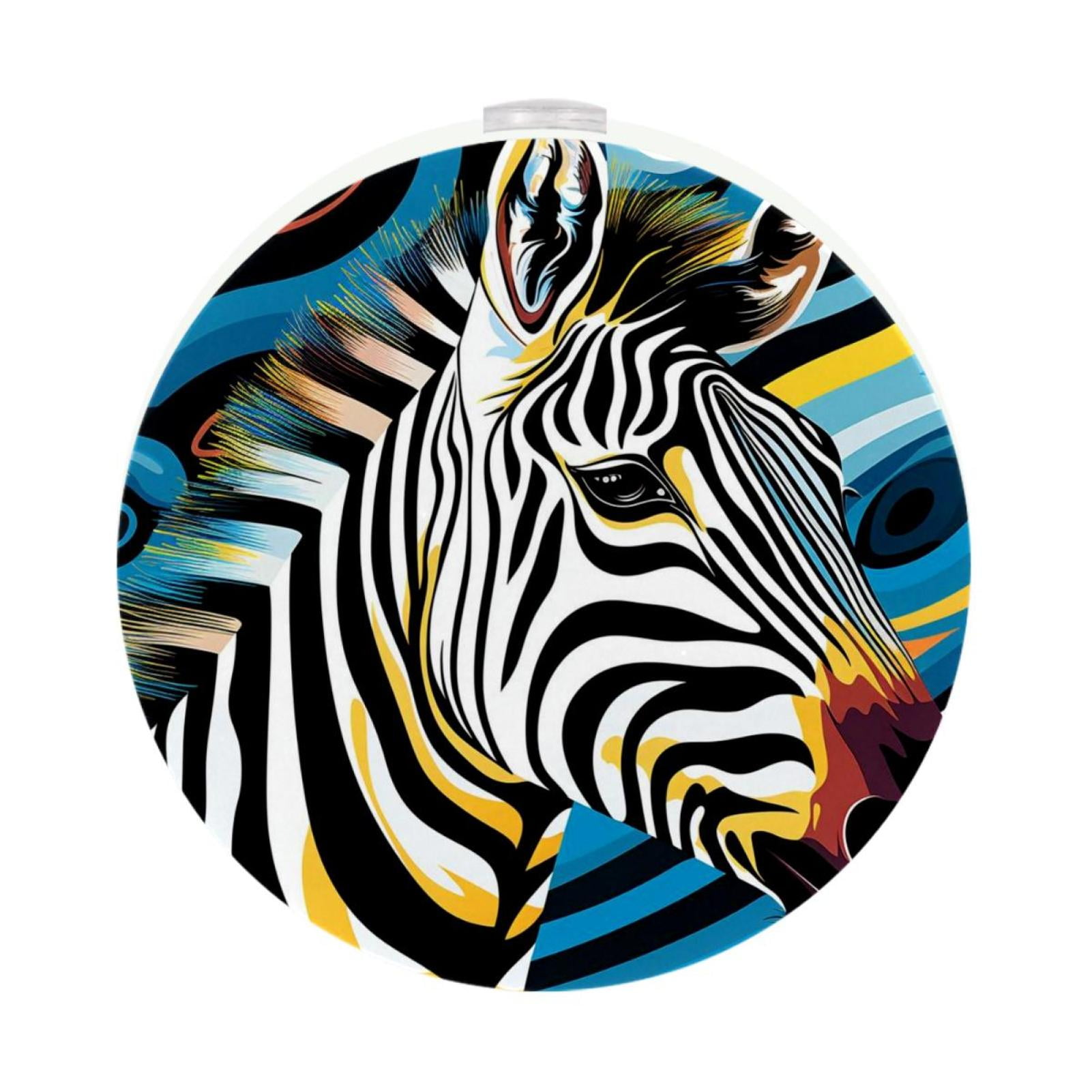 Zebra LED Round Night Light-2PCS, Plug-in Dusk to Dawn Sensor Wall ...