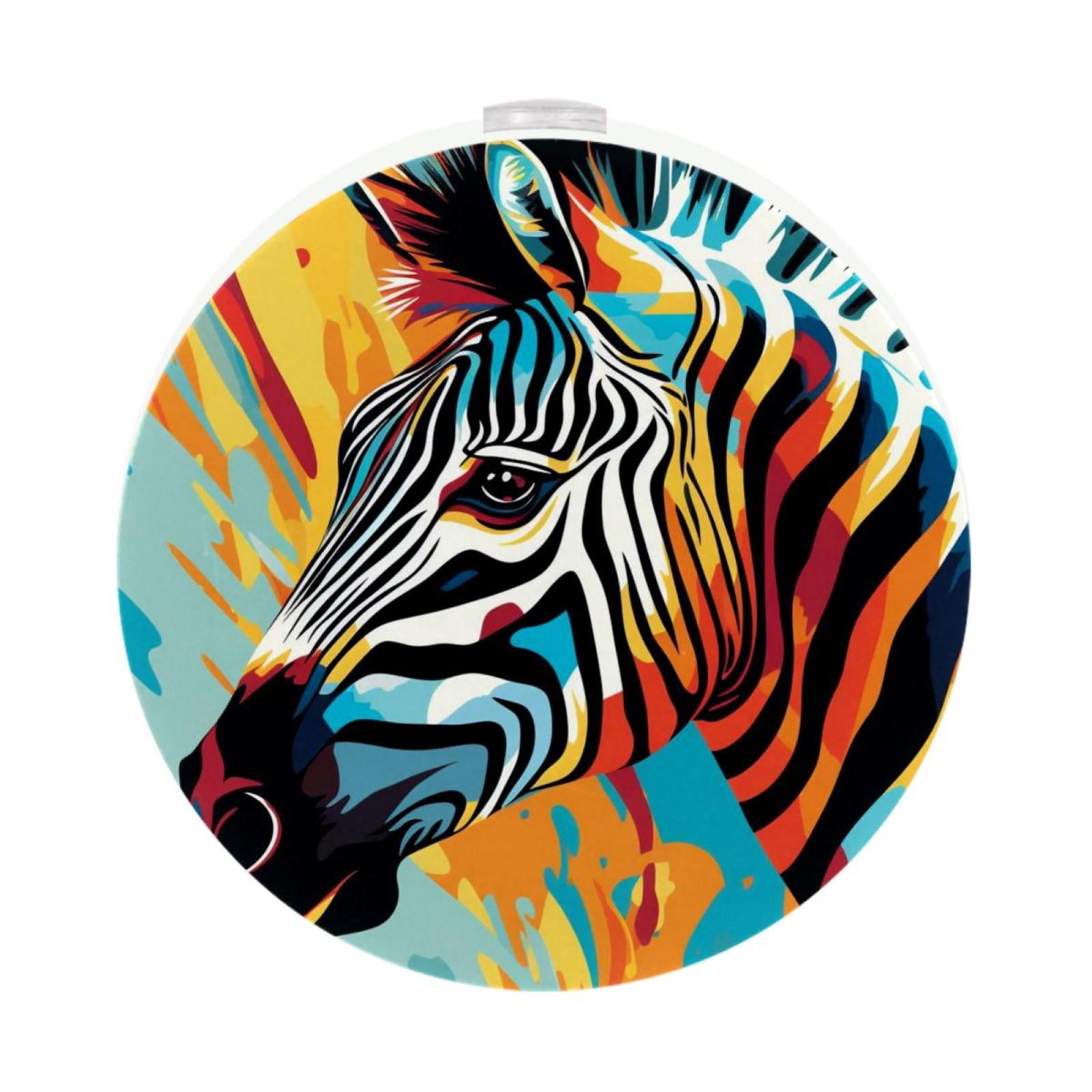 Zebra LED Round Night Light-2PCS, Plug-in Dusk to Dawn Sensor Wall ...