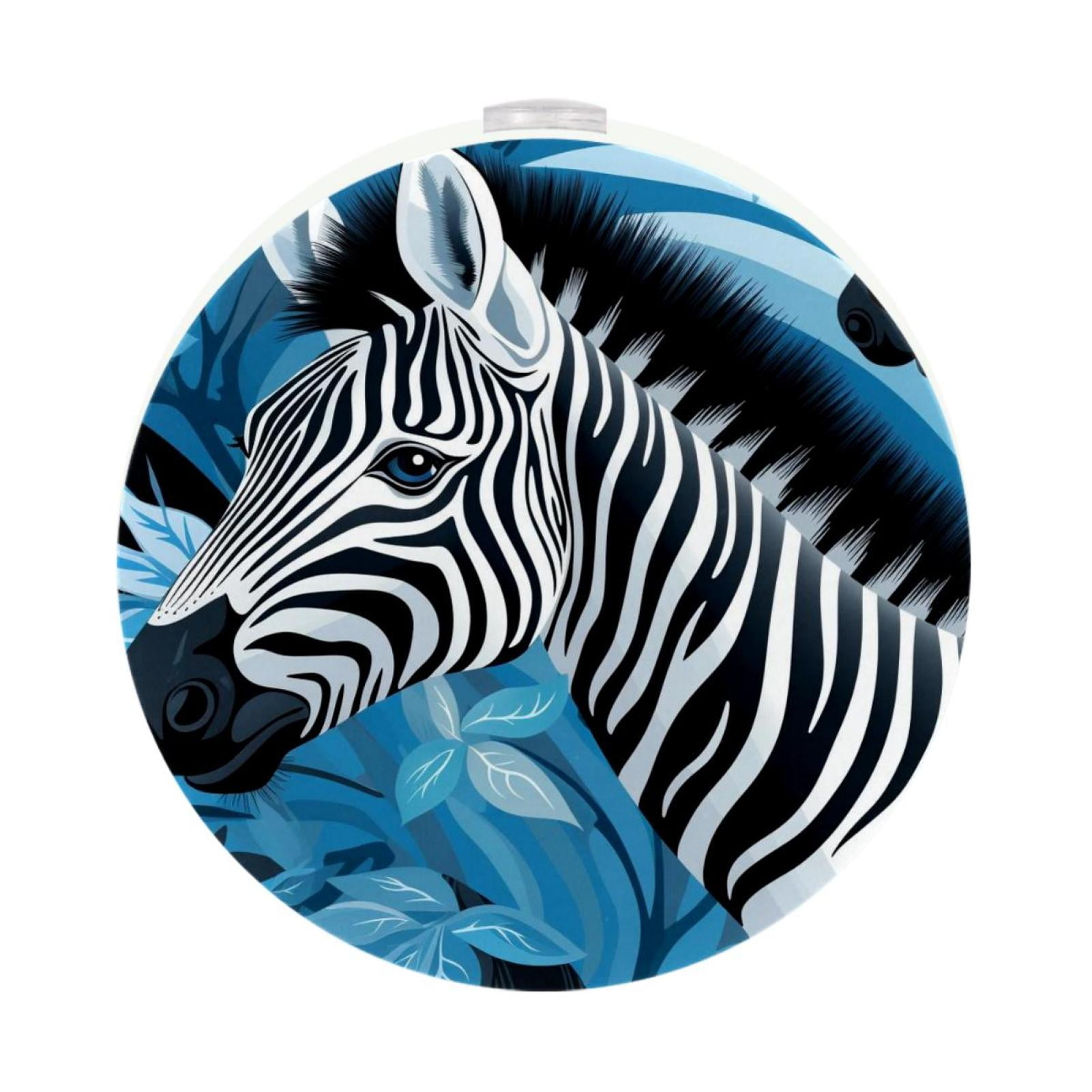 Zebra LED Round Night Light-2PCS, Plug-in Mini Wall Socket Soft White ...