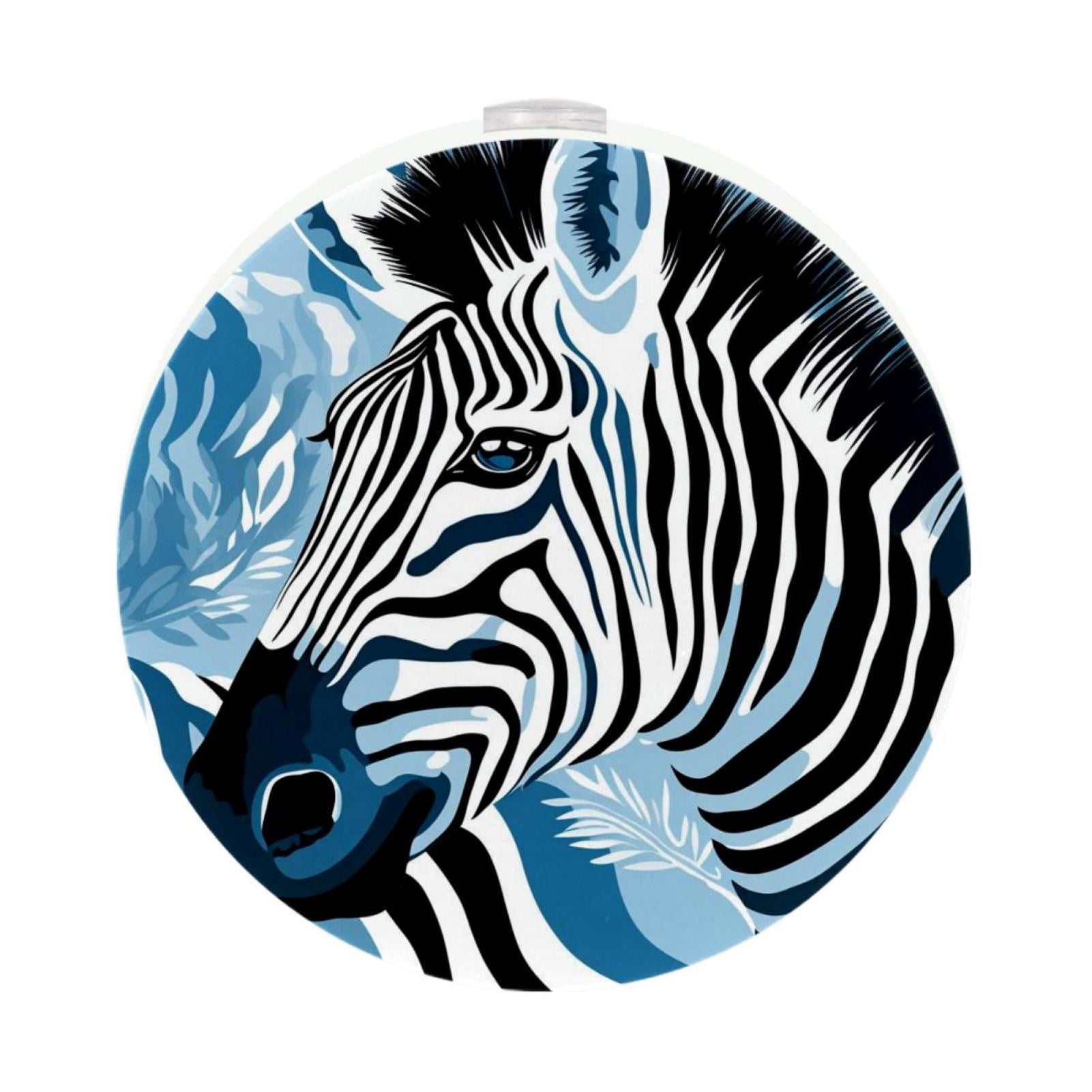 Zebra LED Round Night Light-2PCS, Plug-in Mini Wall Socket Soft White ...