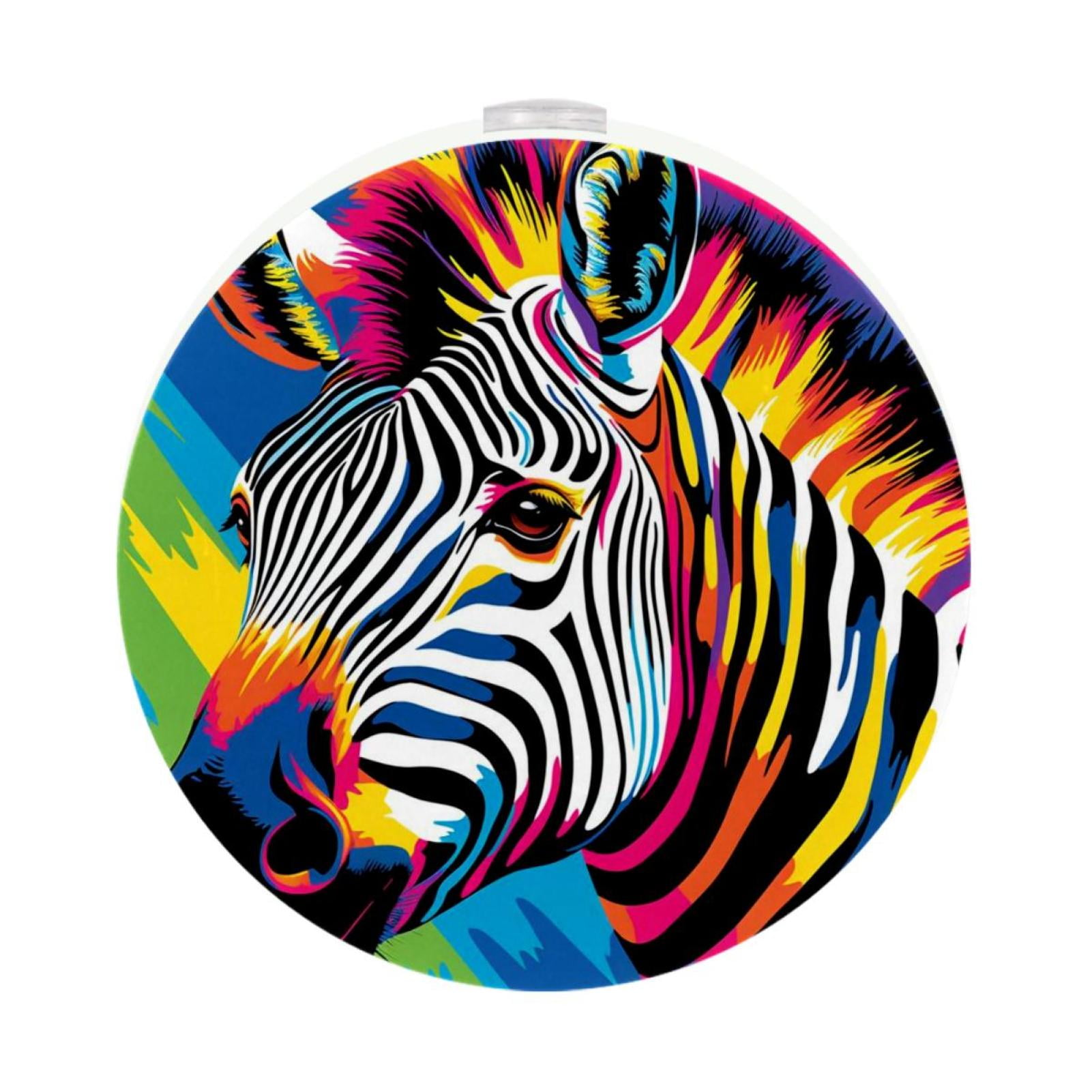 Zebra LED Round Night Light-2PCS - Plug-in Smart Sensor Nightlights ...