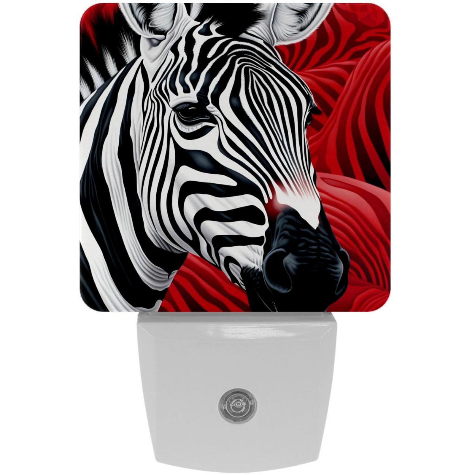 Zebra LED Square Night Lights - Bright and Compact Bedroom or Bathroom ...