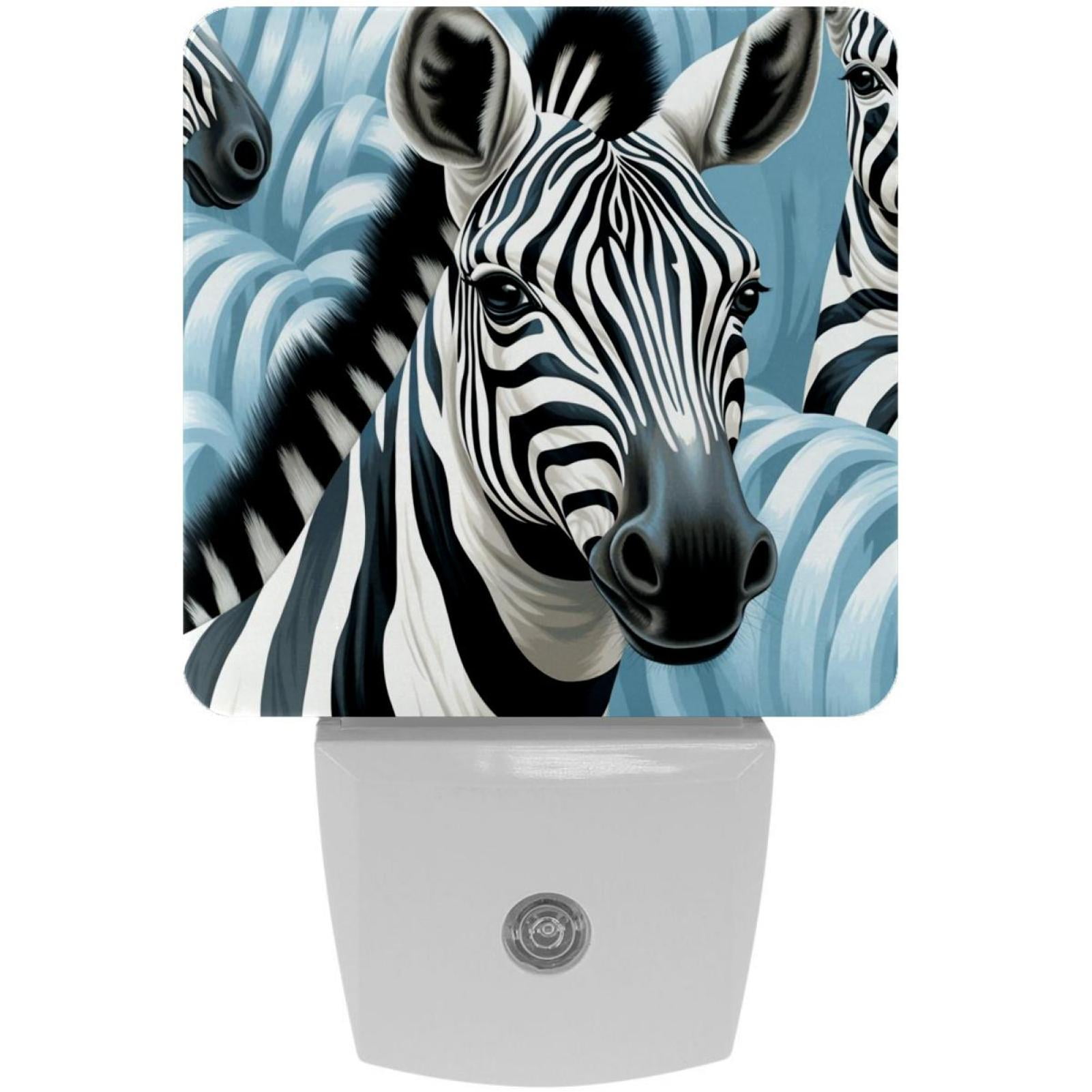 Zebra LED Square Night Lights - Energy Efficient Bedside Lamp with Soft ...