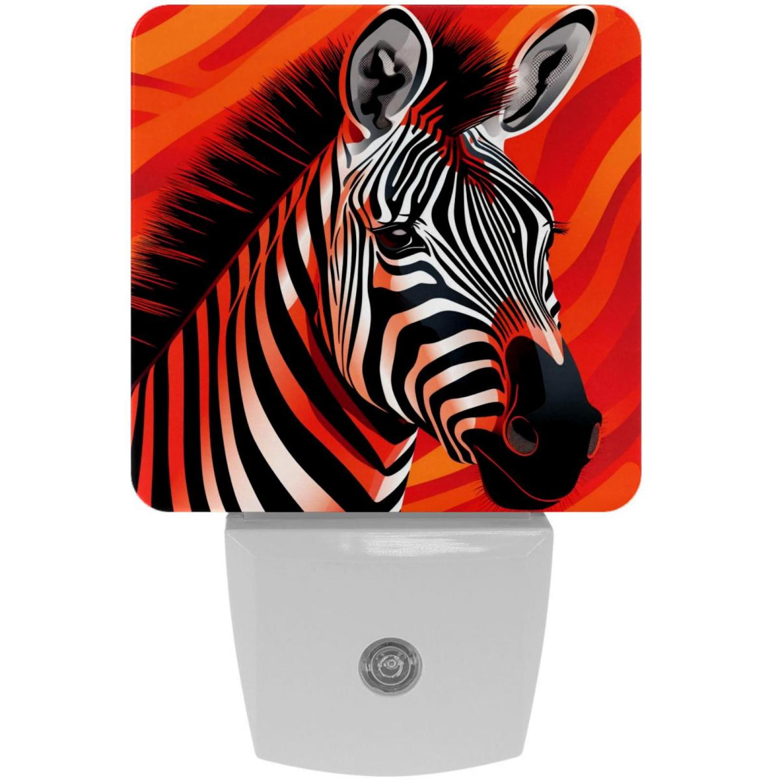 Zebra LED Square Night Lights - Energy Efficient Bedside Lamp with Soft ...