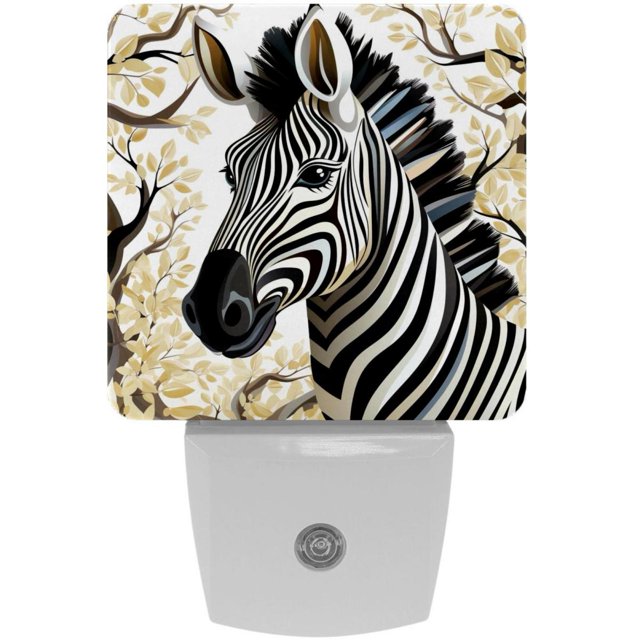 Zebra LED Square Night Lights - Modern Design, Energy Efficient Indoor ...