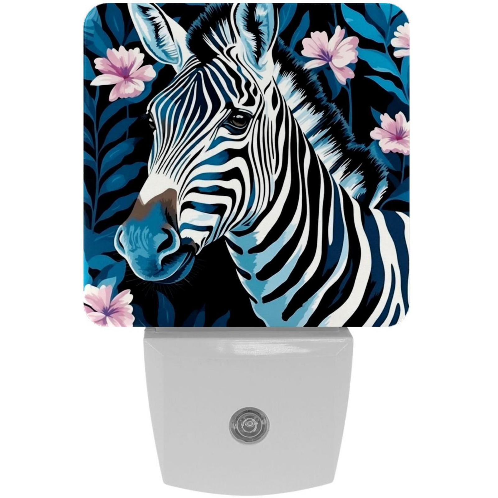 Zebra LED Square Night Lights - Portable and Stylish for Bedroom and ...