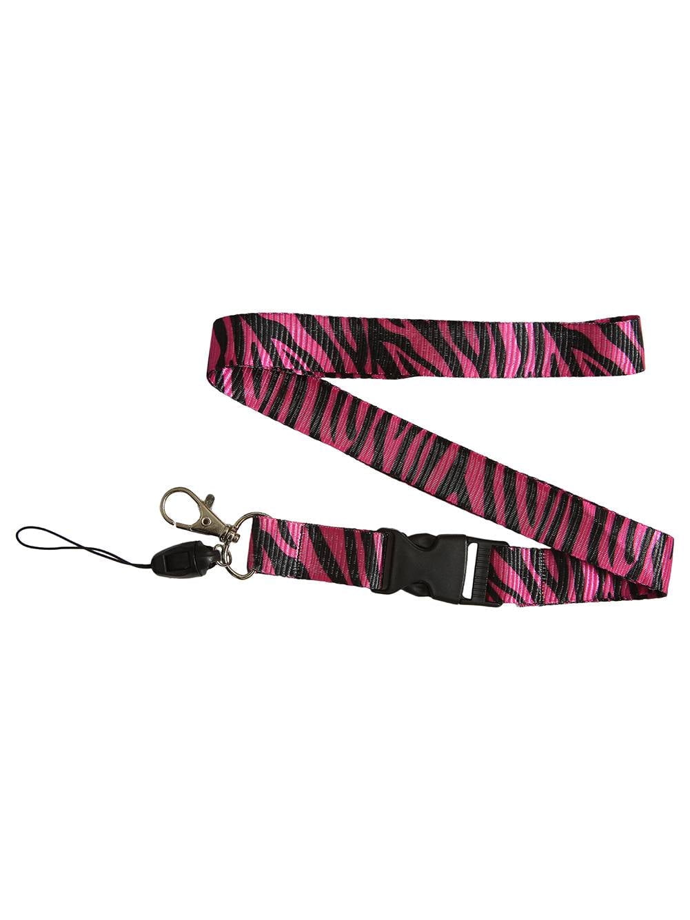 Zebra Lanyard Keychain- Hot Pink - Walmart.com