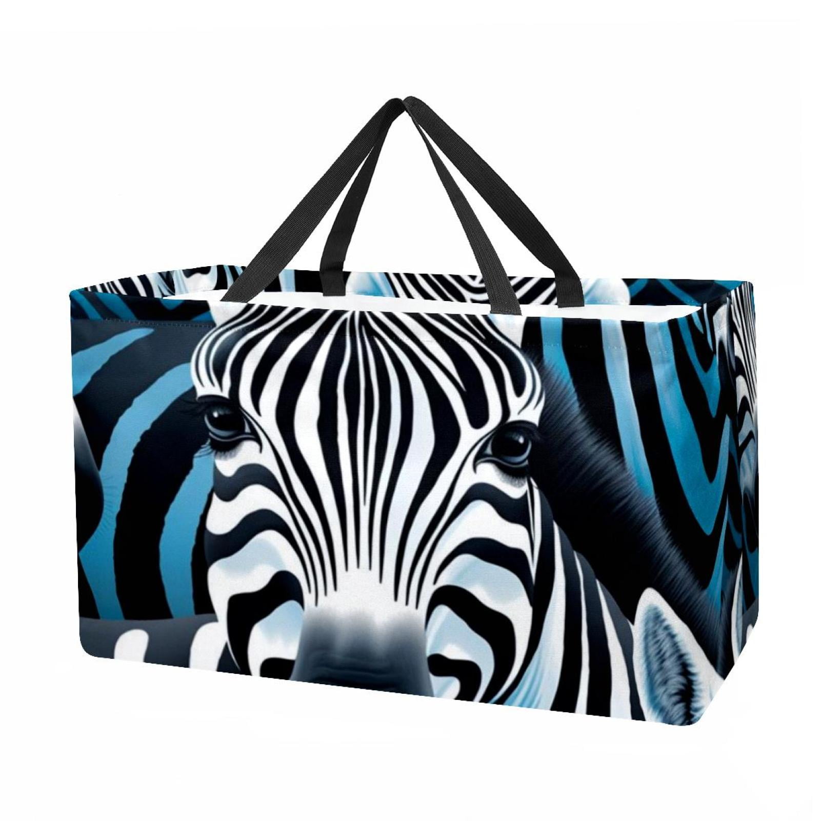 Zebra Large Capacity Reusable Oxford Cloth Storage Bin: Foldable ...