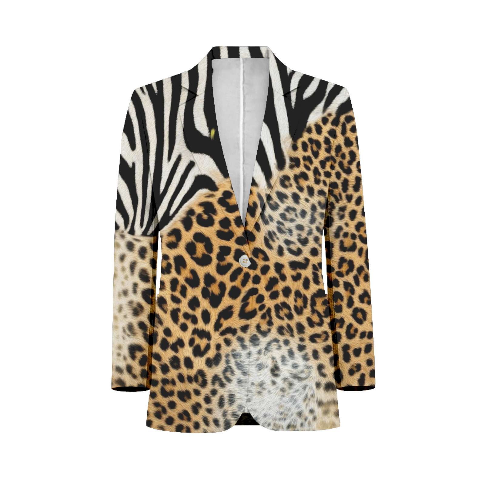Zebra Leopard Animal Print Texture Pattern Mens Suits Shawl Collar Slim ...