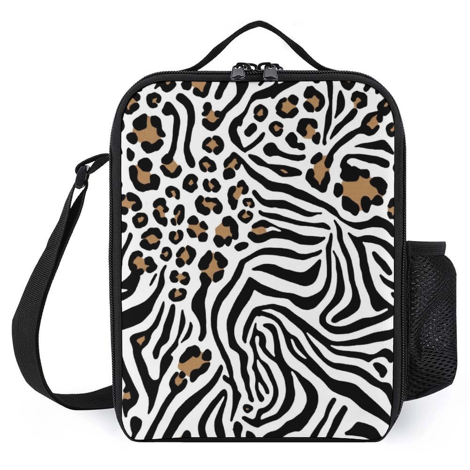 Zebra Leopard Print Pattern Lunch Bags Lunch Container Cooler Bag Tote ...