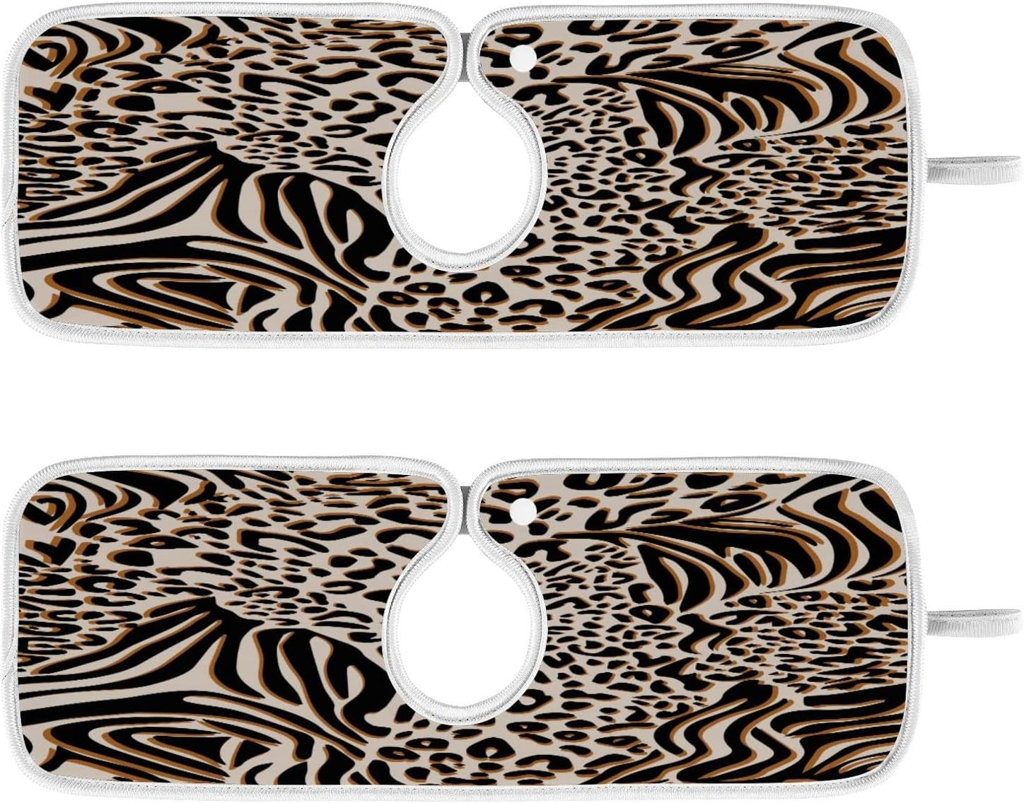 Zebra Leopard Texture Sink Splash Guard for Faucet 2 Packs Faucet ...