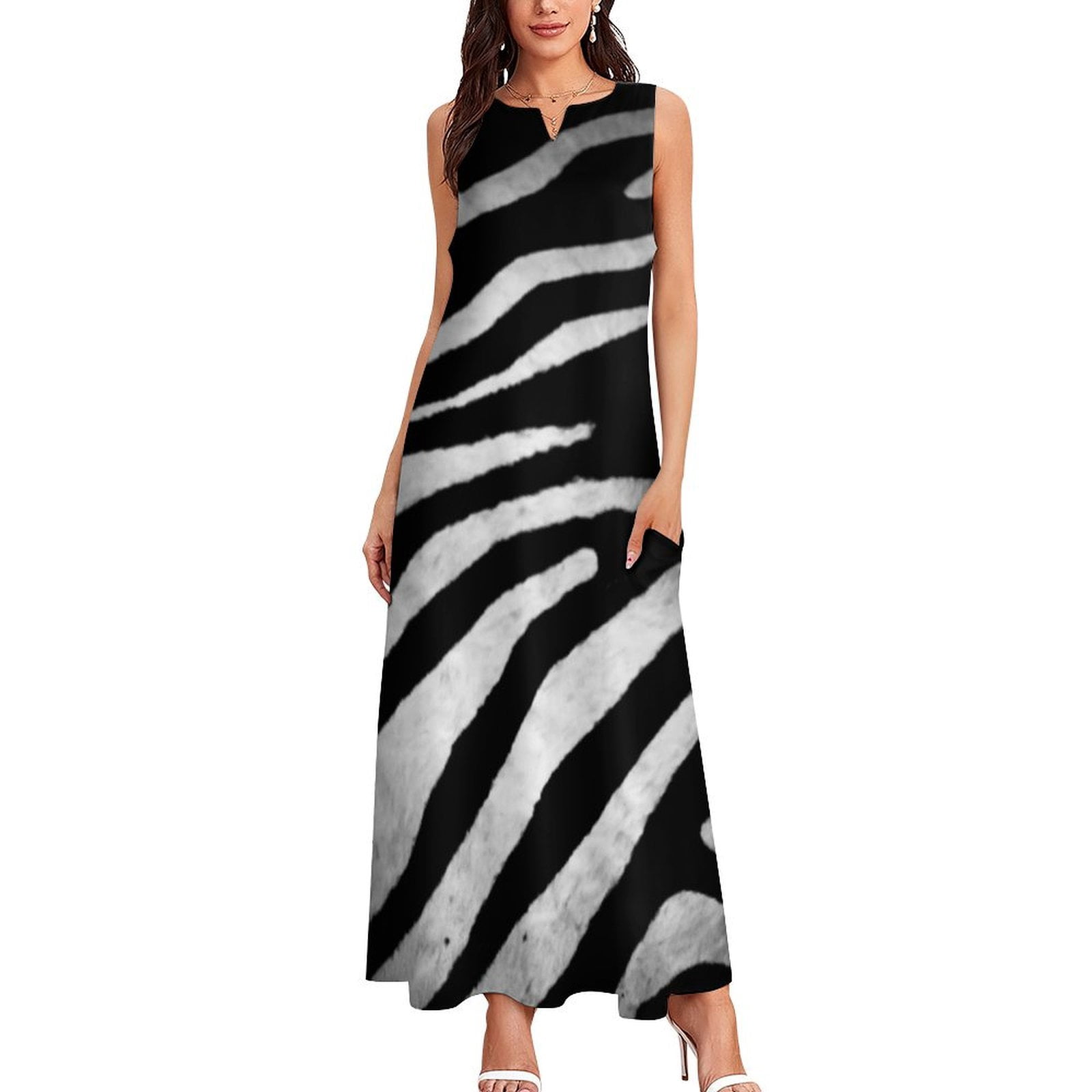 Zebra Long Dress african dresses for woman women's clothing Woman ...