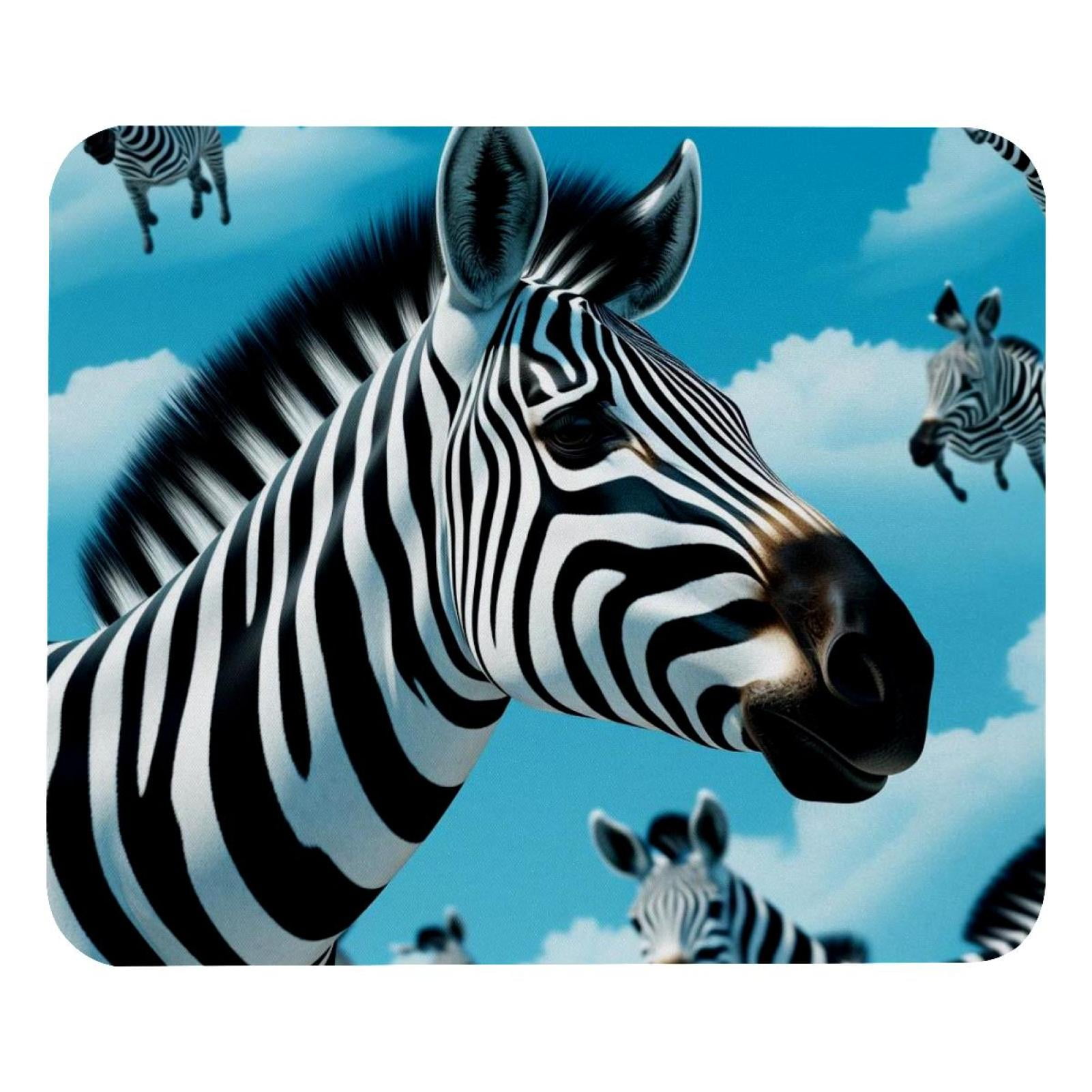 Zebra Mouse Pad, Rubber Base Computer Mouse Pads for Wireless Mouse ...