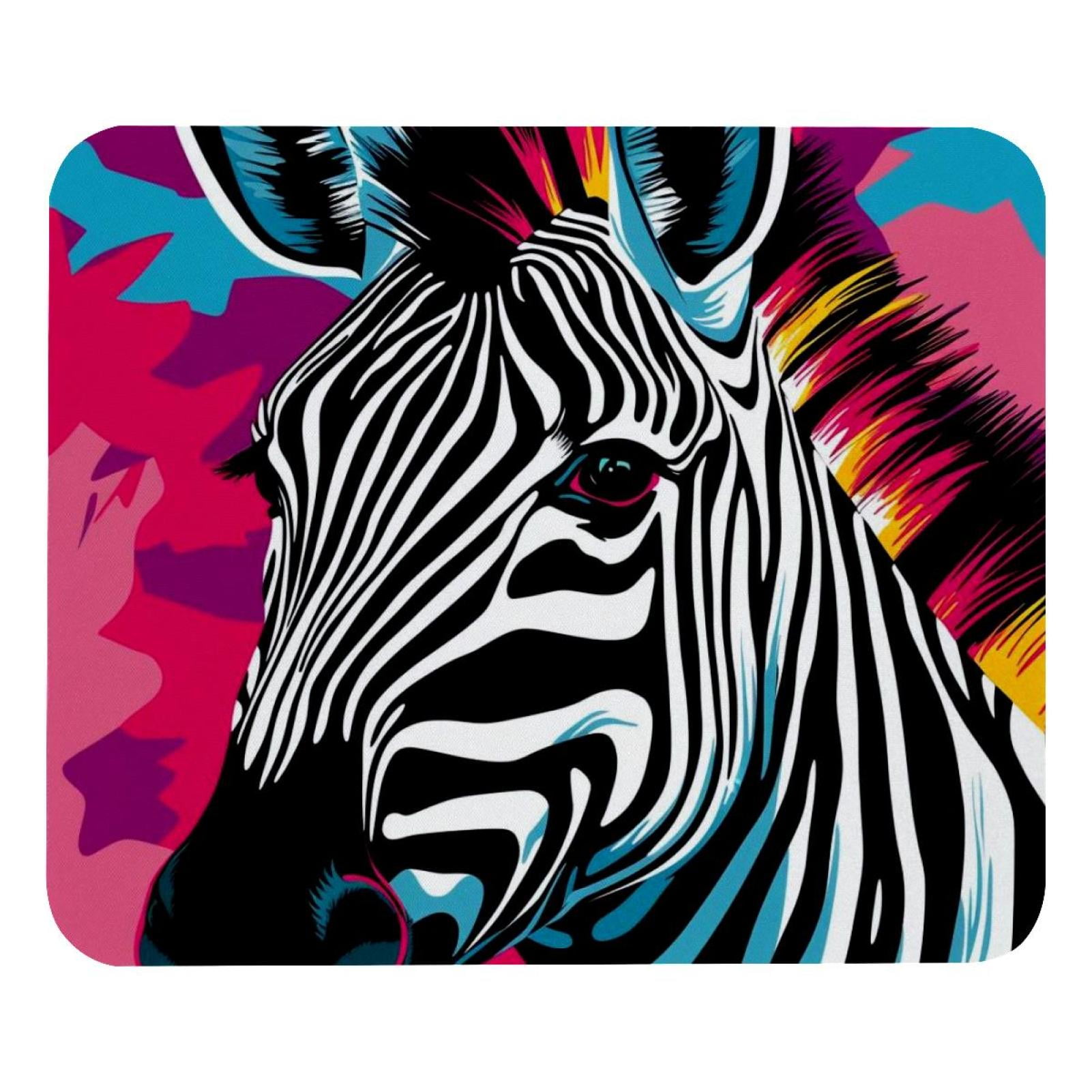 Zebra Mouse Pad for Laptop Wireless Mouse Home Office Travel, Portable ...