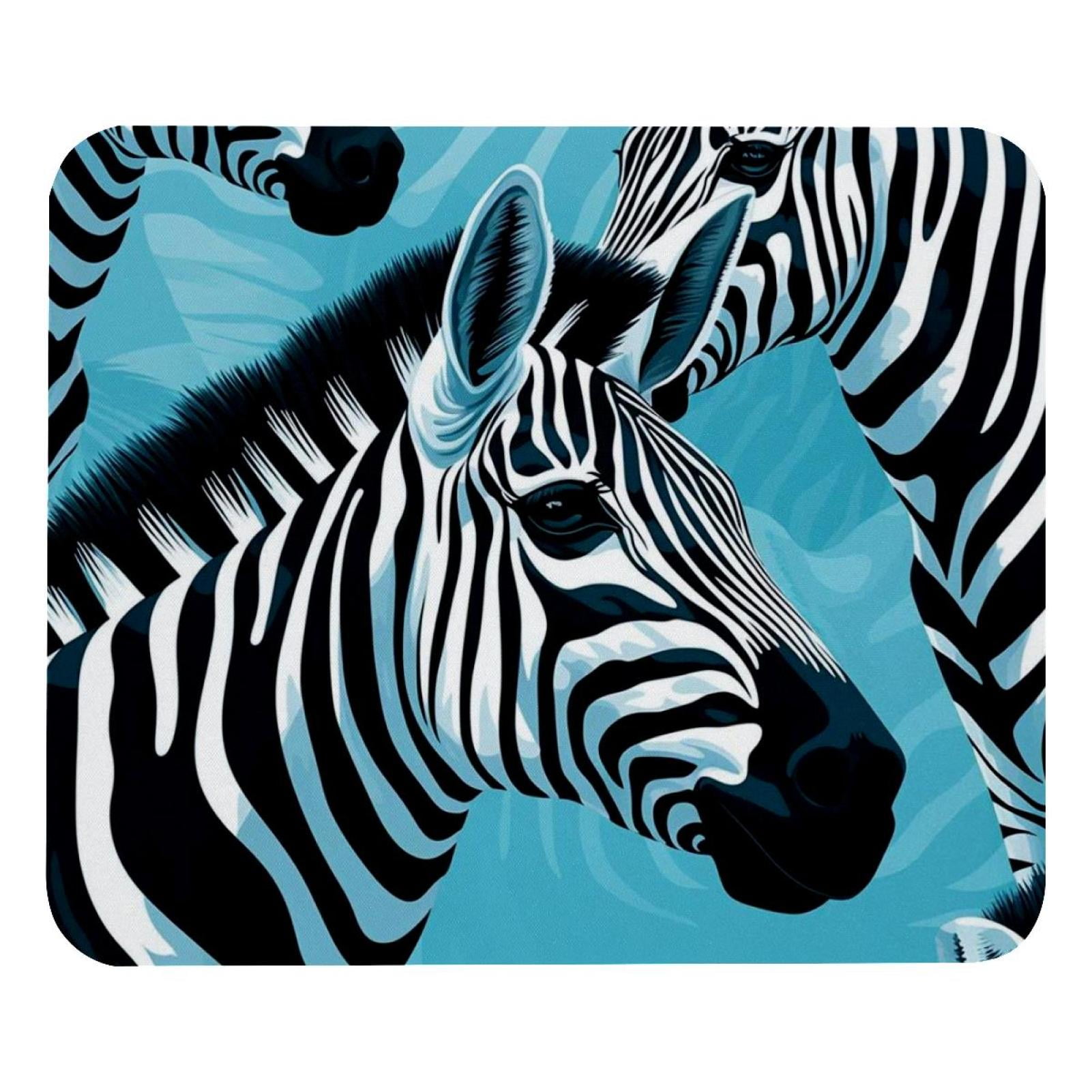 Zebra Mouse Pad for Laptop Wireless Mouse Home Office Travel, Portable ...