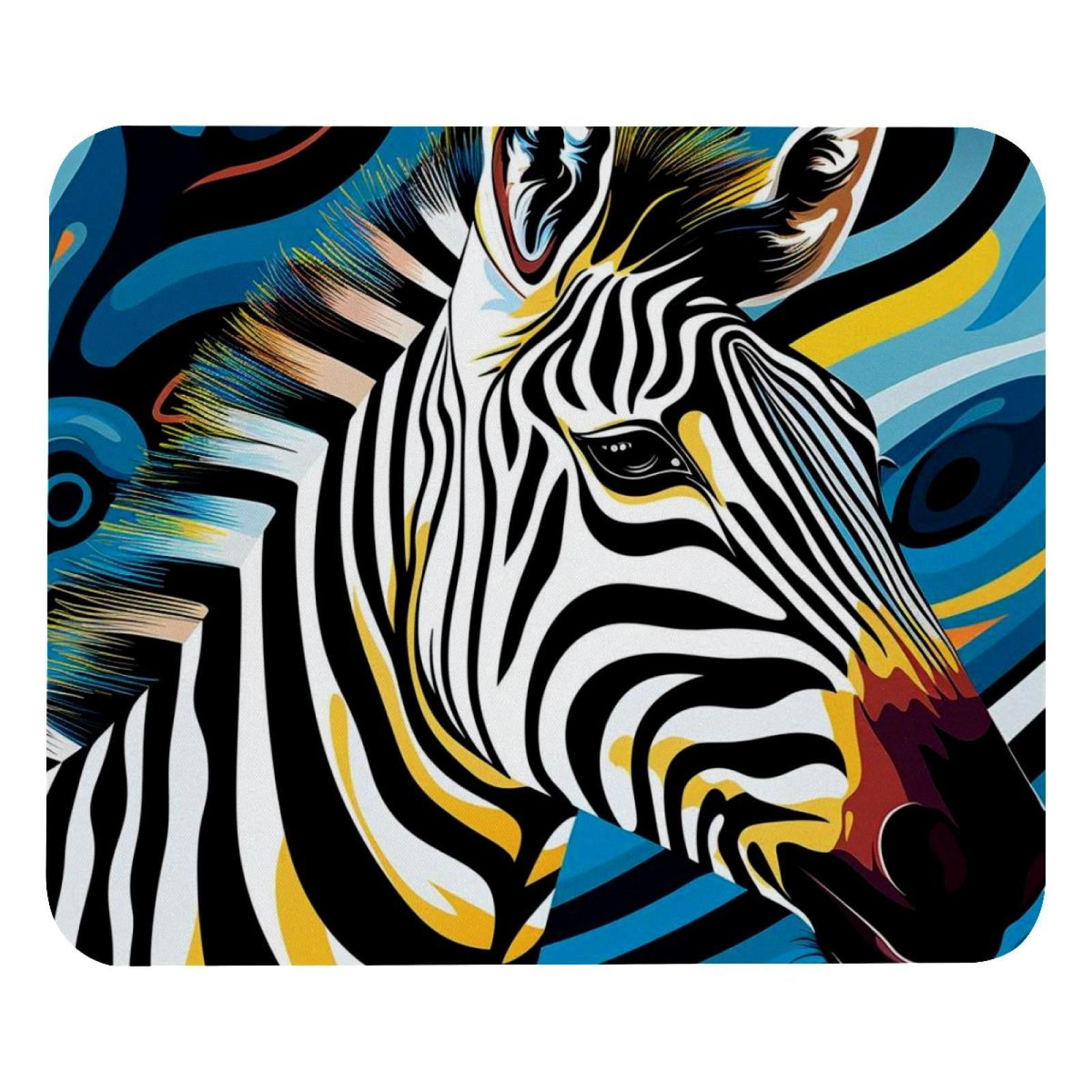 Zebra Mouse Pad for Laptop Wireless Mouse Home Office Travel, Portable ...