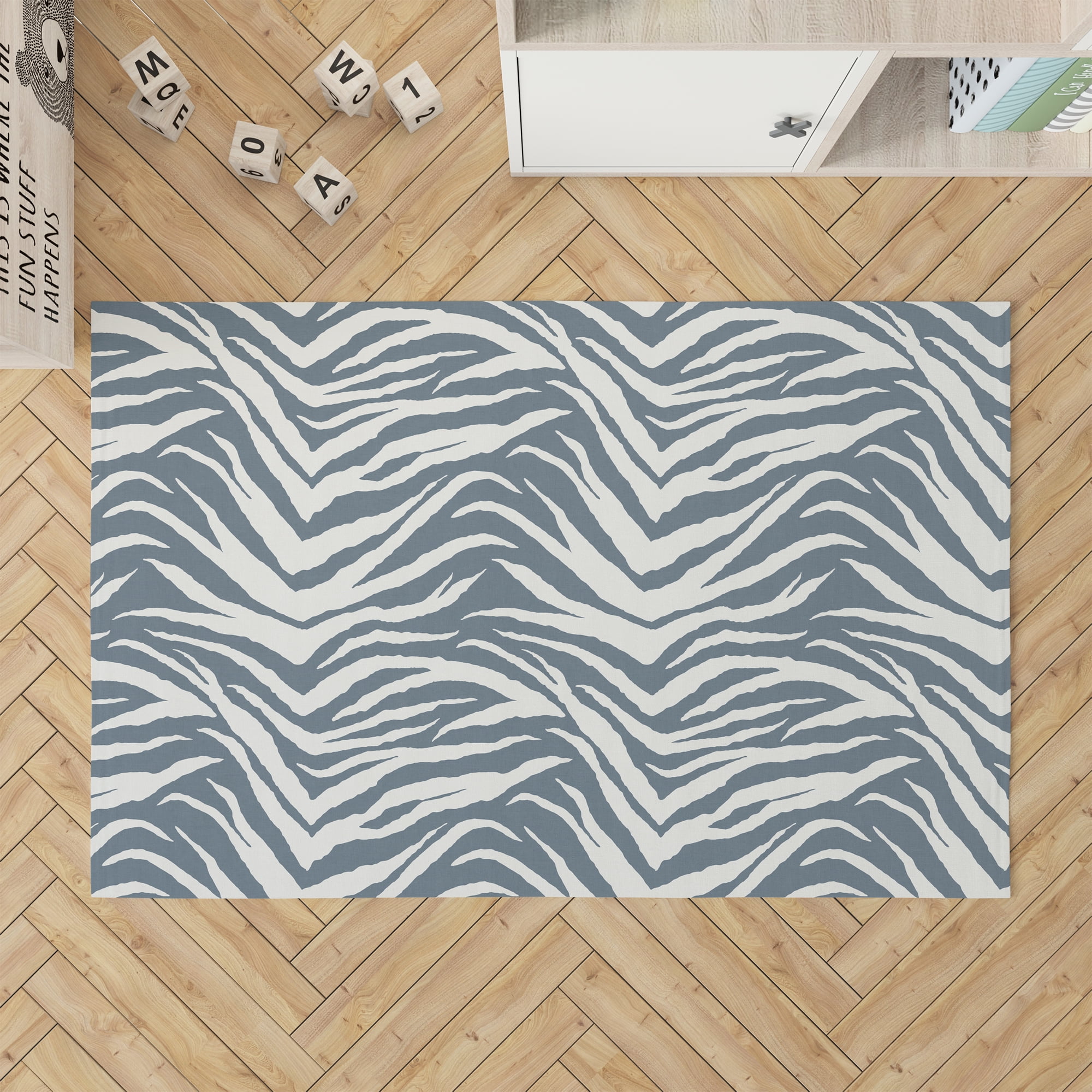 Zebra Patch Blue Kids Play Mat - Walmart.com
