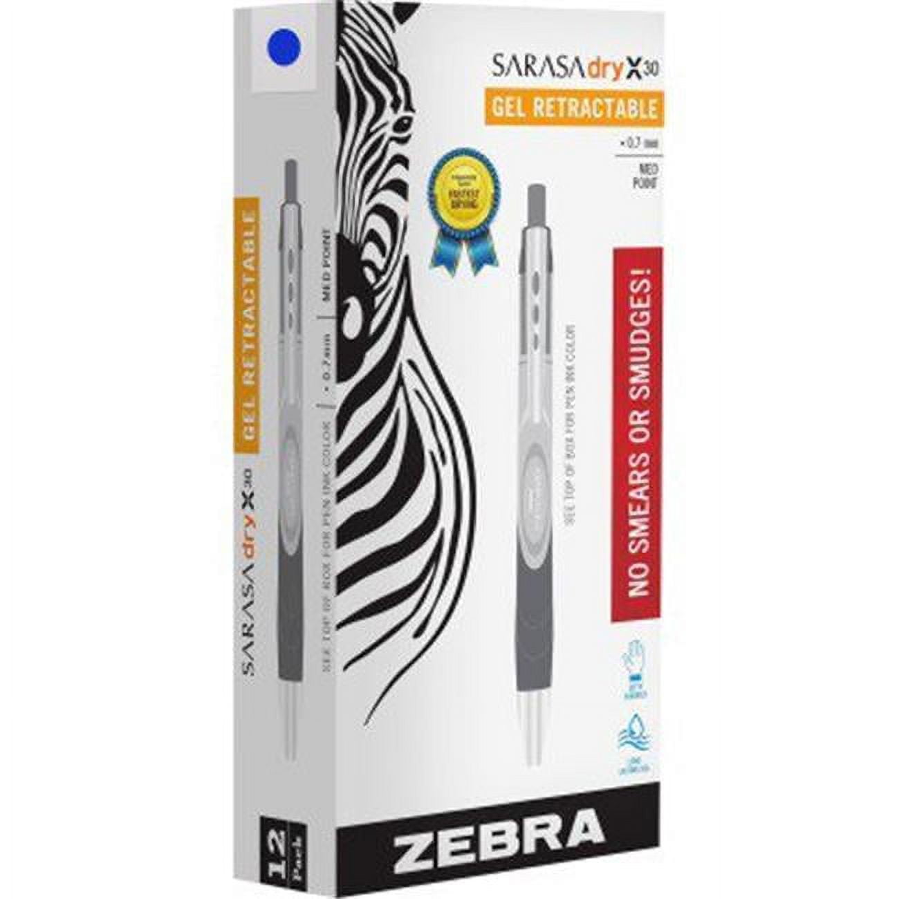 Zebra Pen 47120 0.7 mm Needle Tip Liquid Rollerball Pens - Blue Ink ...