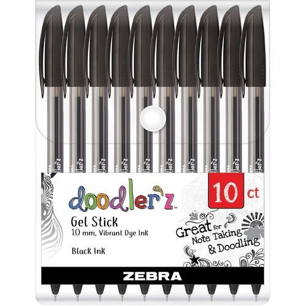 Zebra Pen Doodler'z Gel Stick Pens 1 mm Pen Point Size - Black Water ...