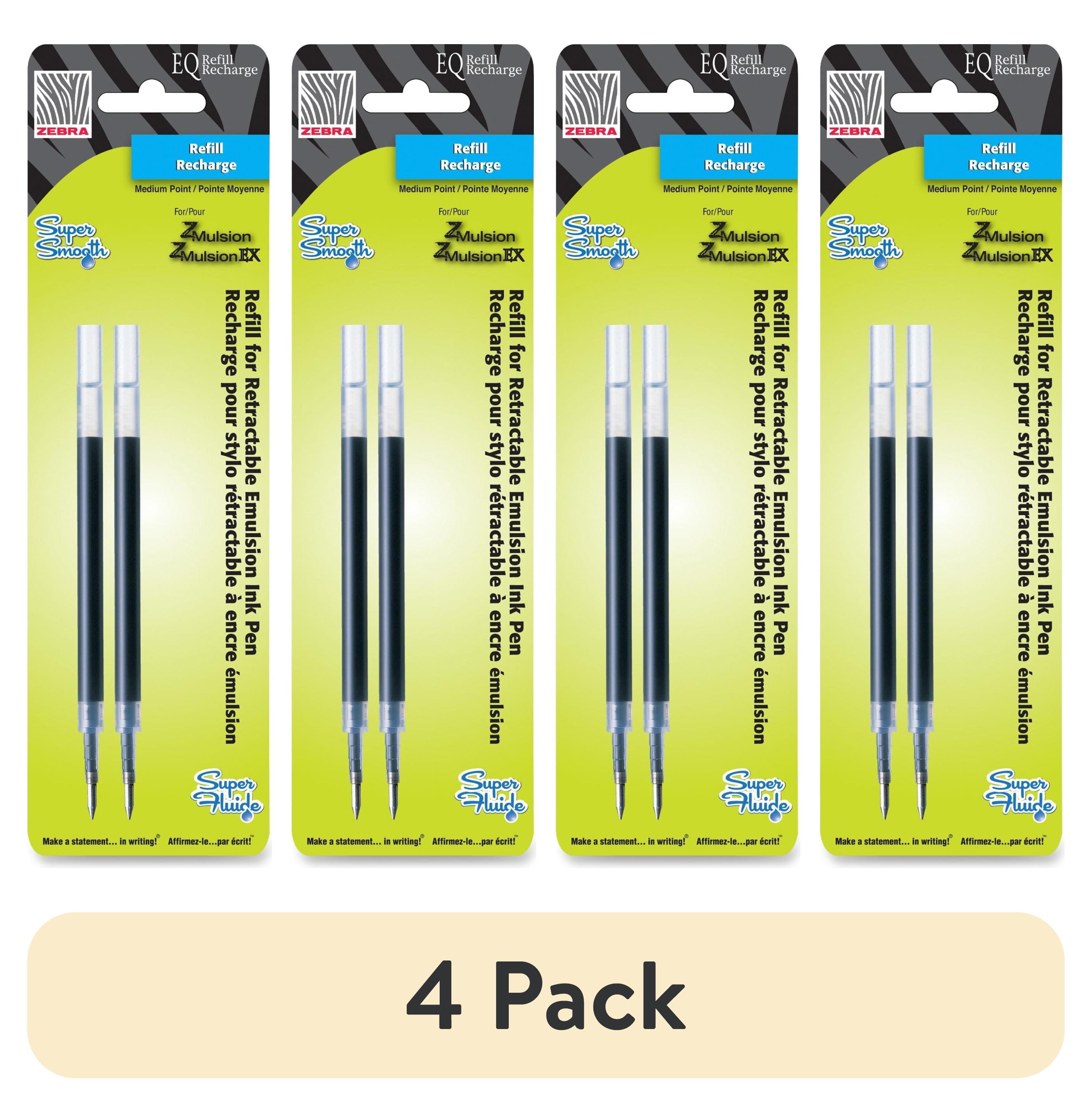 (4 pack) Zebra Pen Emulsion EQ Pen Refills - Walmart.com