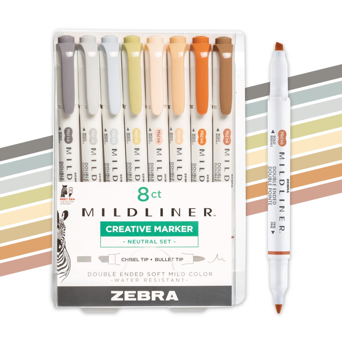 Zebra Pen Mildliner Double-Ended Creative Highlighter Set - Neutral ...